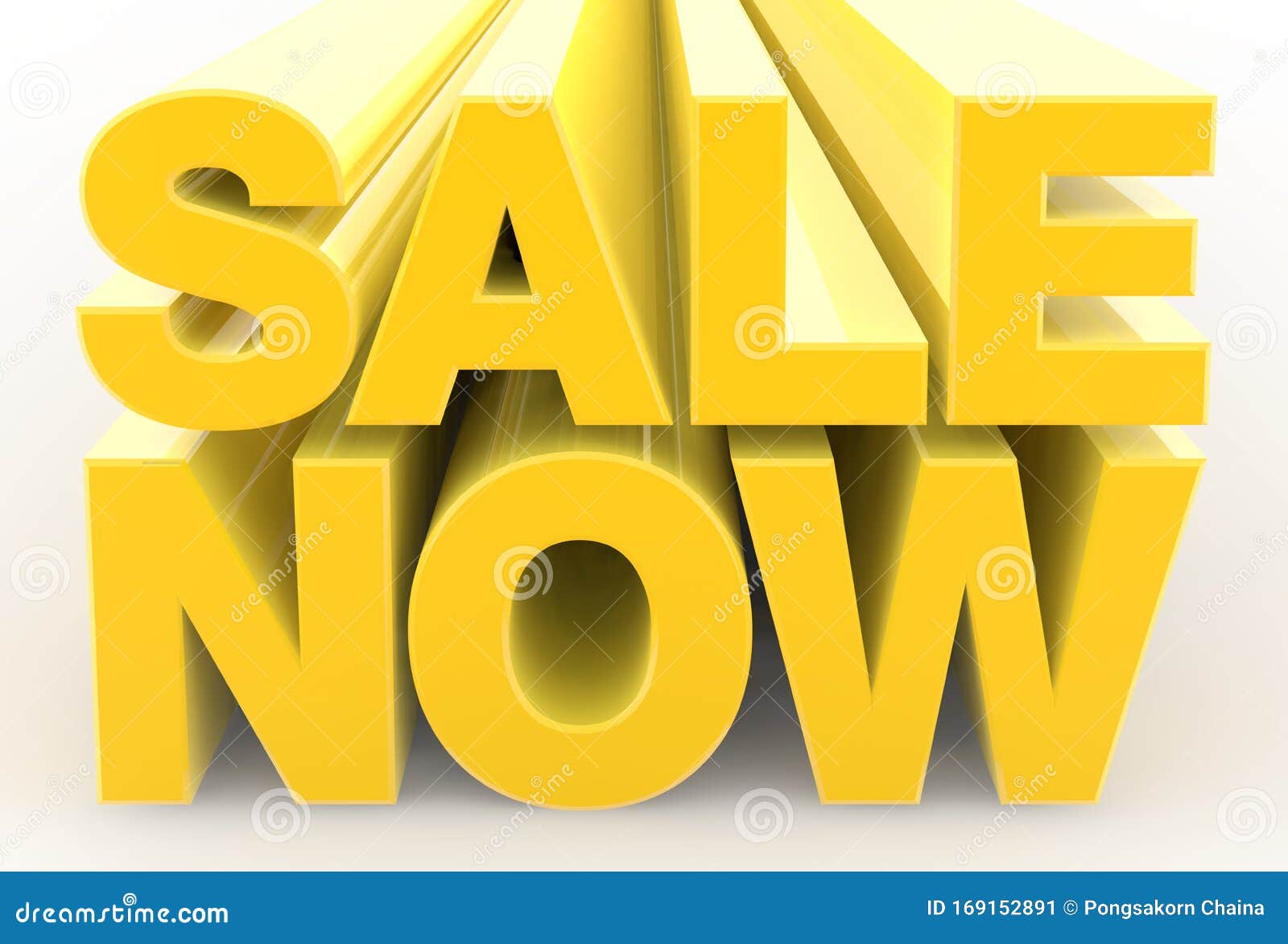 SALE NOW Word on White Background Illustration 3D Rendering Stock ...