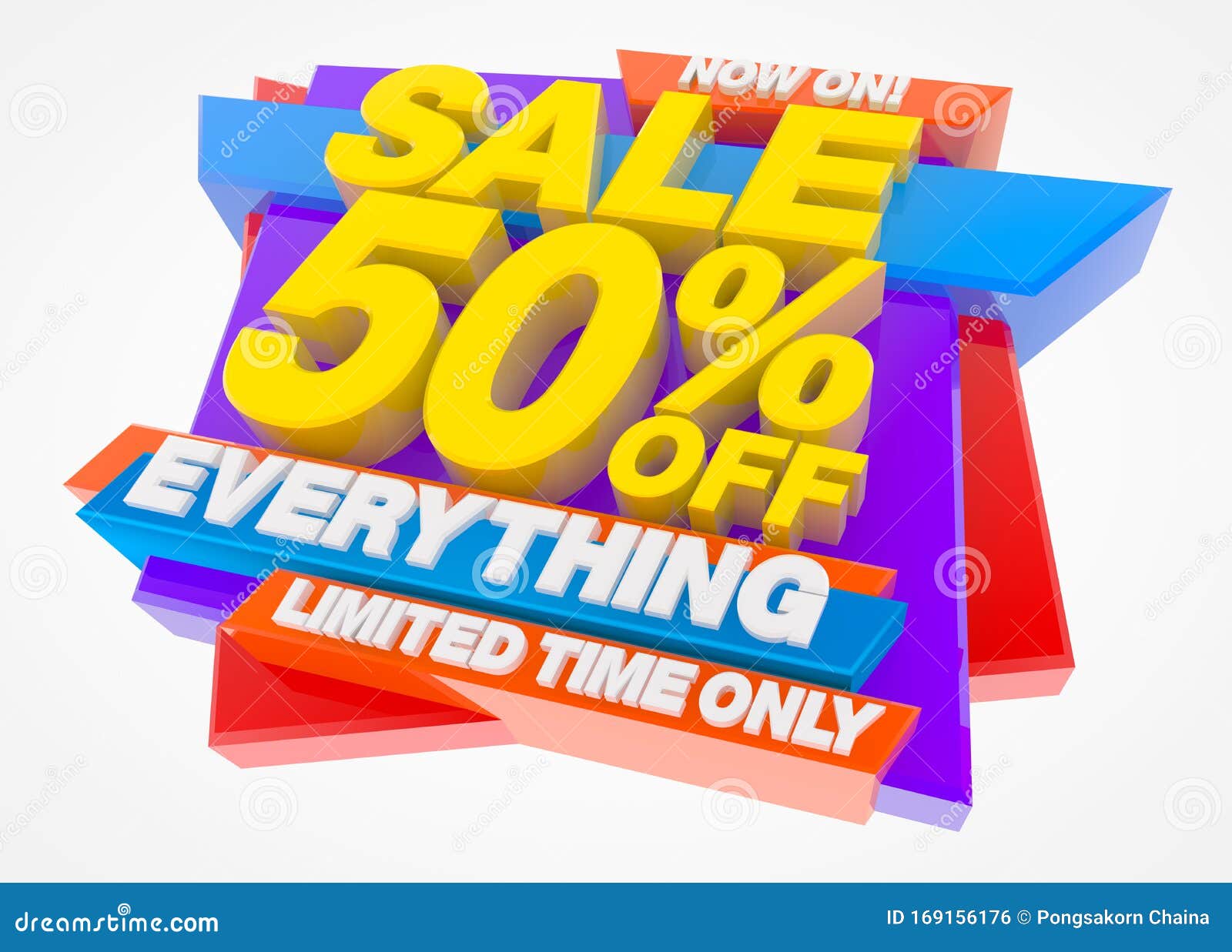 SALE 50 OFF EVERYTHING LIMITED TIME only NOW on ! 3d Illustration Stock ...