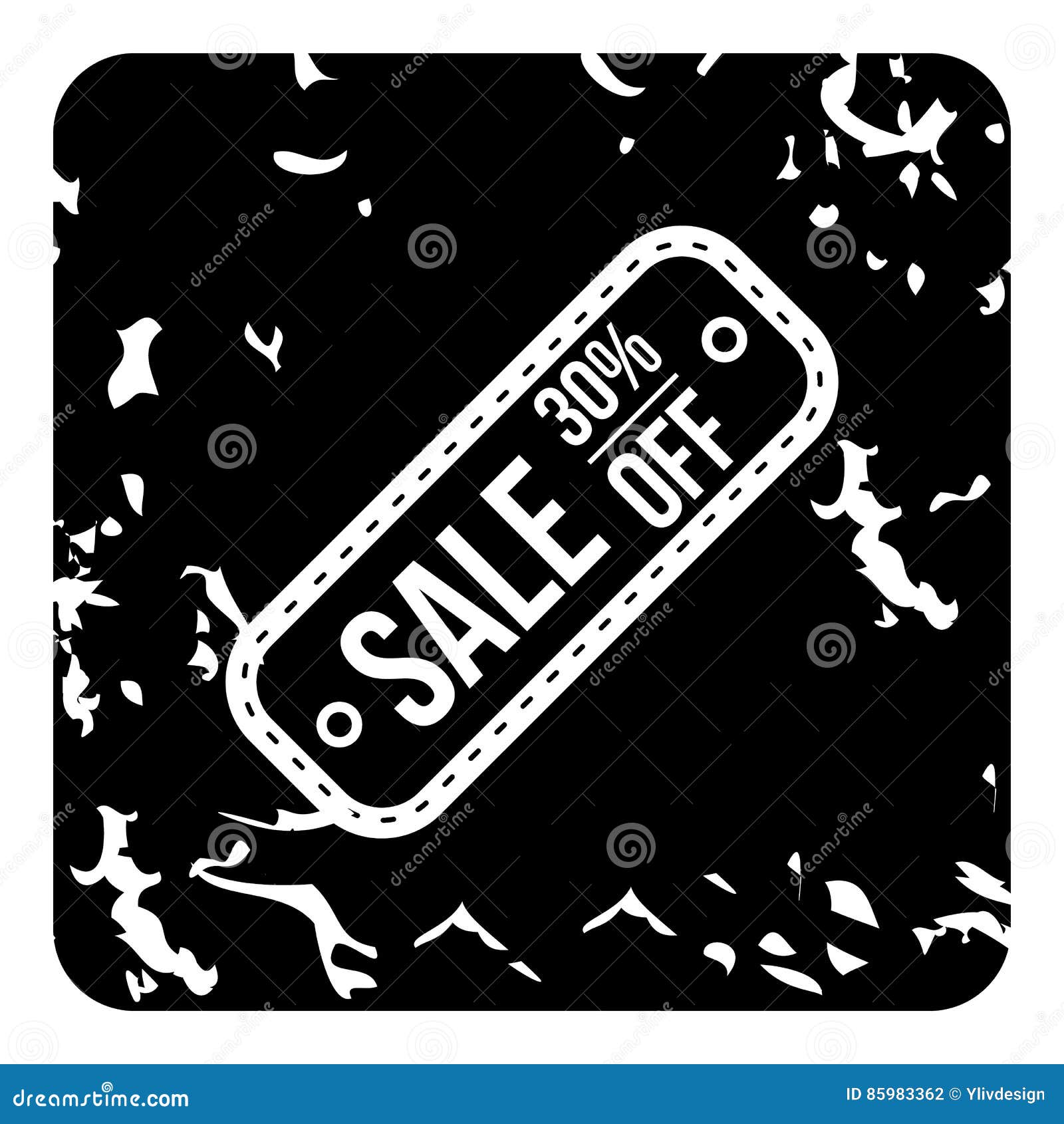Sale Off Icon, Grunge Style Stock Vector - Illustration of market ...