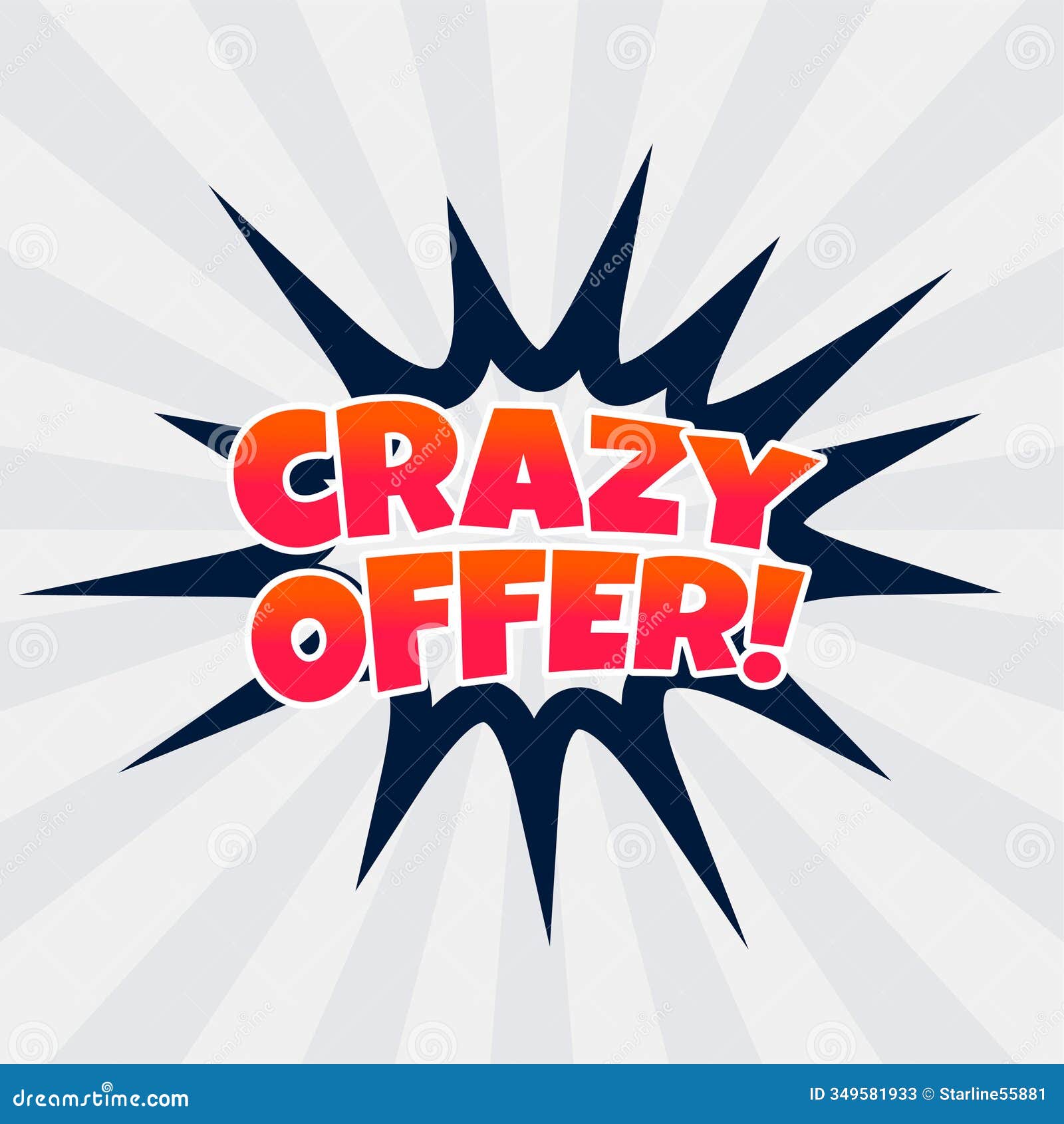 Sale and Offer Expression Background in Comic Style Stock Vector ...