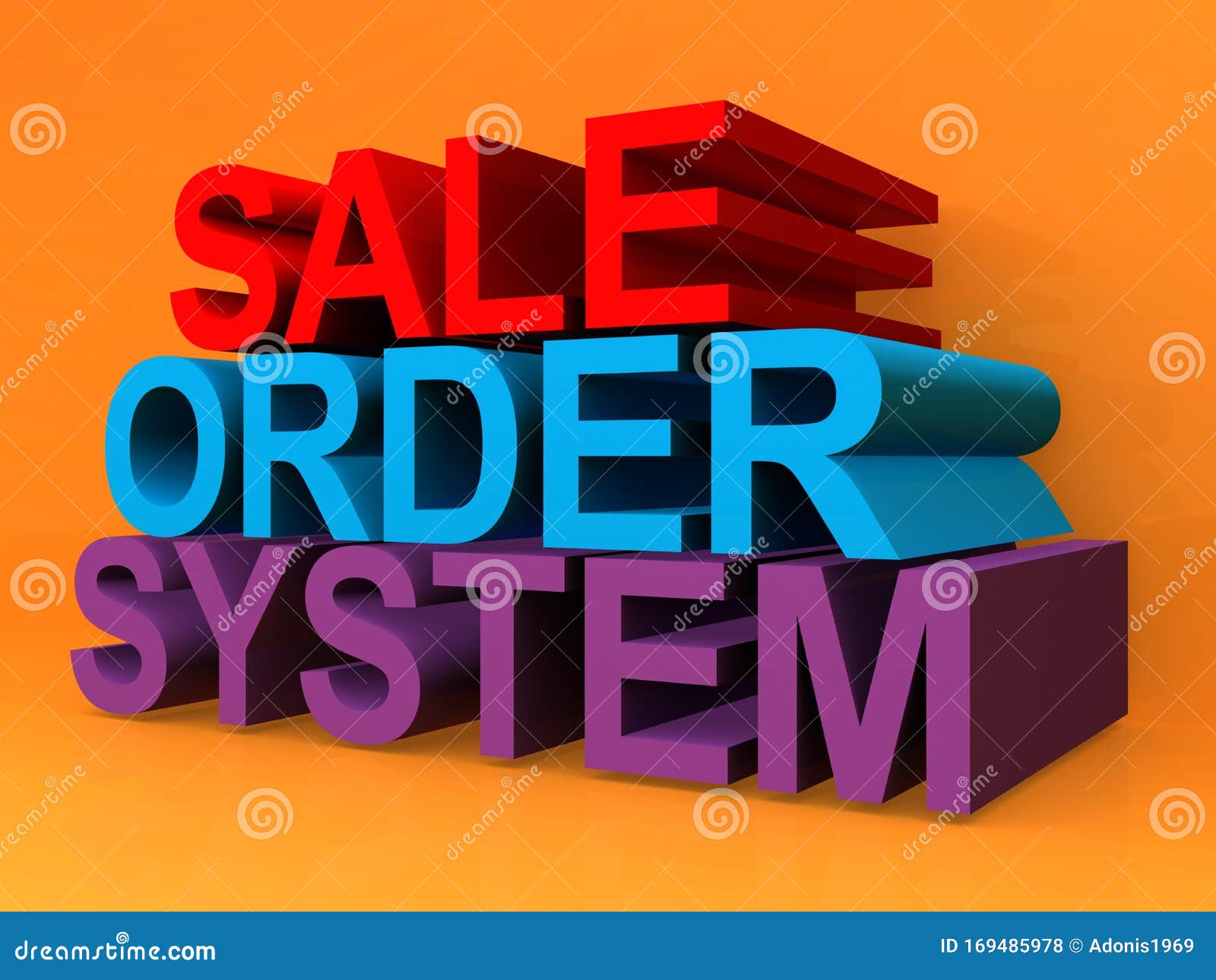 Sale Order System on Orange Stock Illustration - Illustration of click ...
