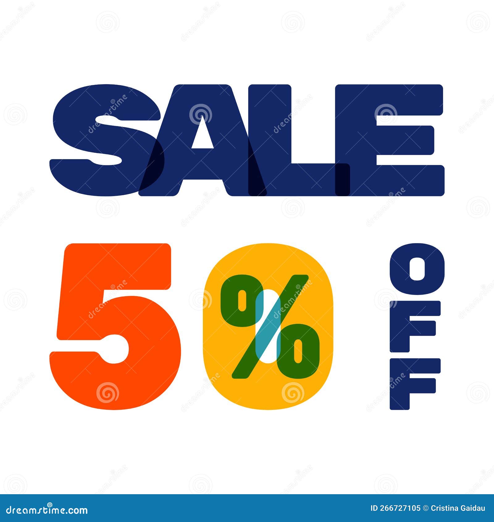 Sale 50 Per Cent Off Vector Illustration Isolated on White Background ...