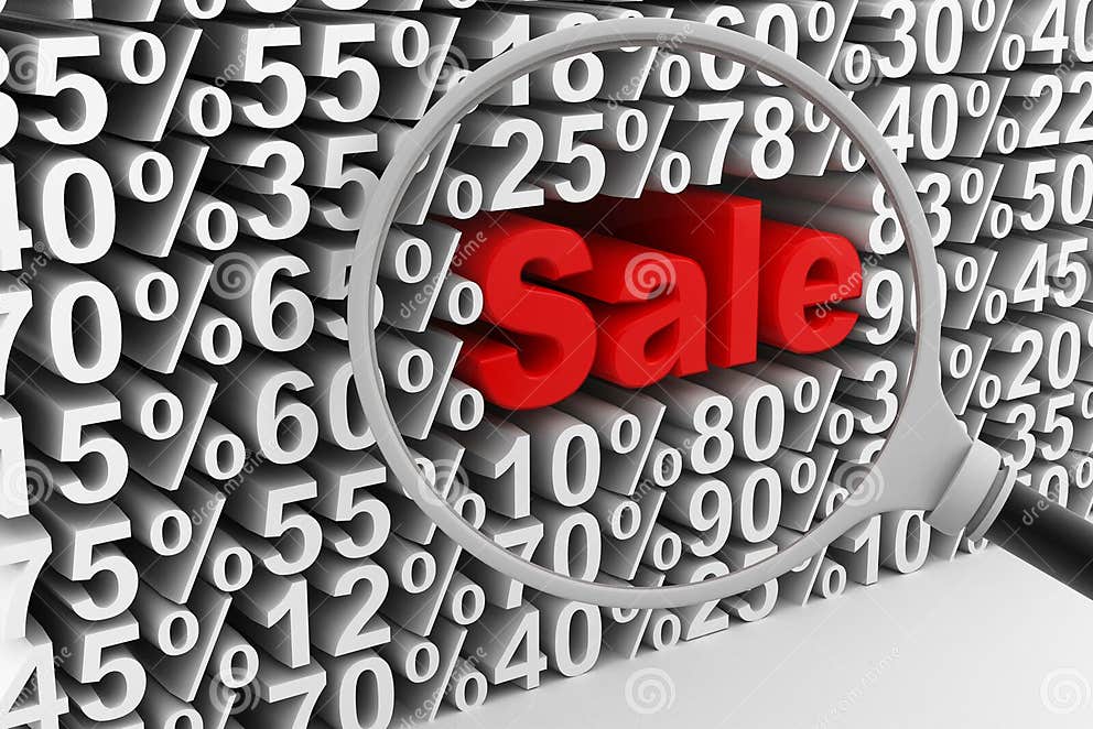 Sale and percentages stock illustration. Illustration of poster - 44454770