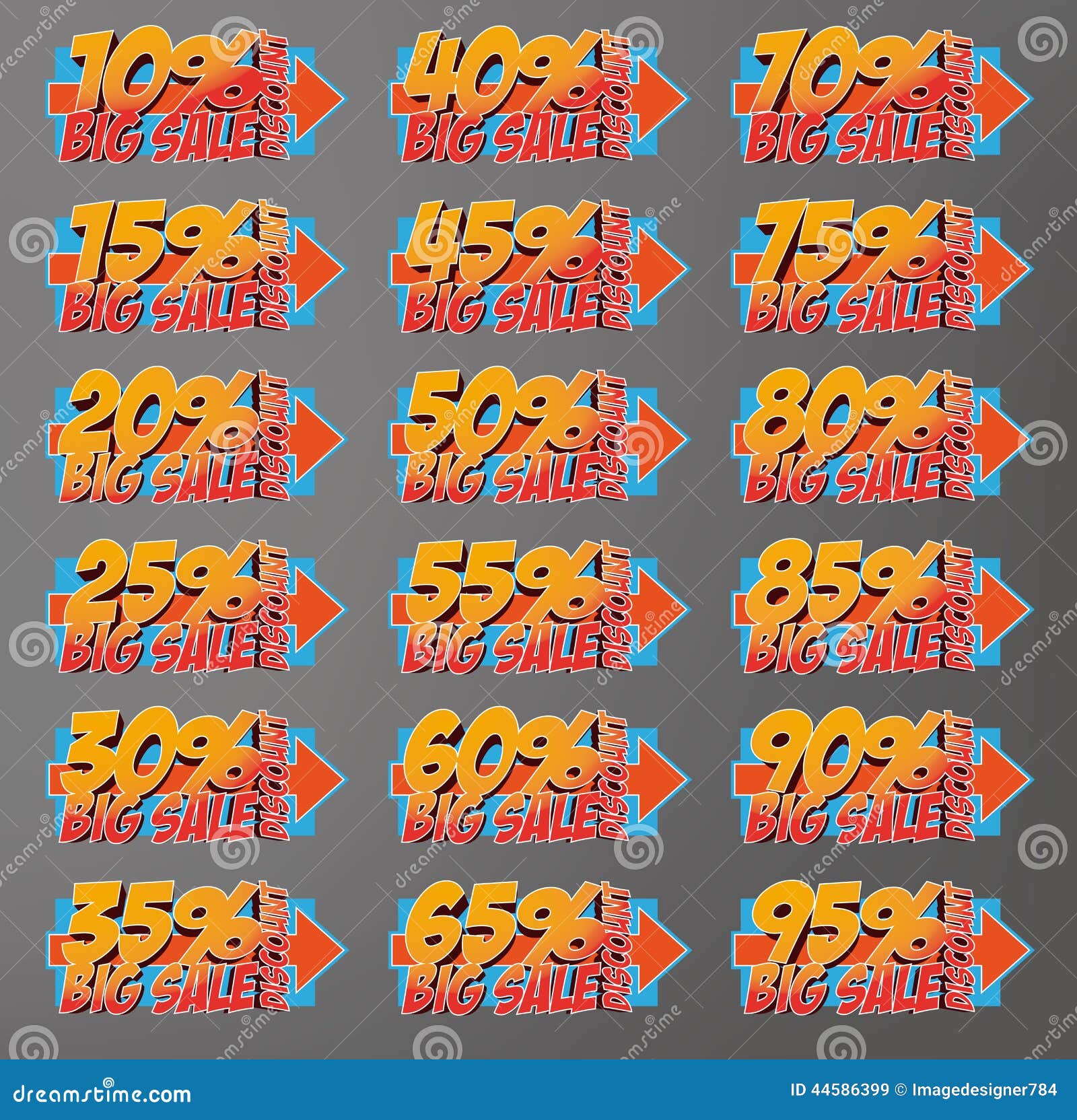 Sale Poster with Percent Discount Stock Vector - Illustration of ...