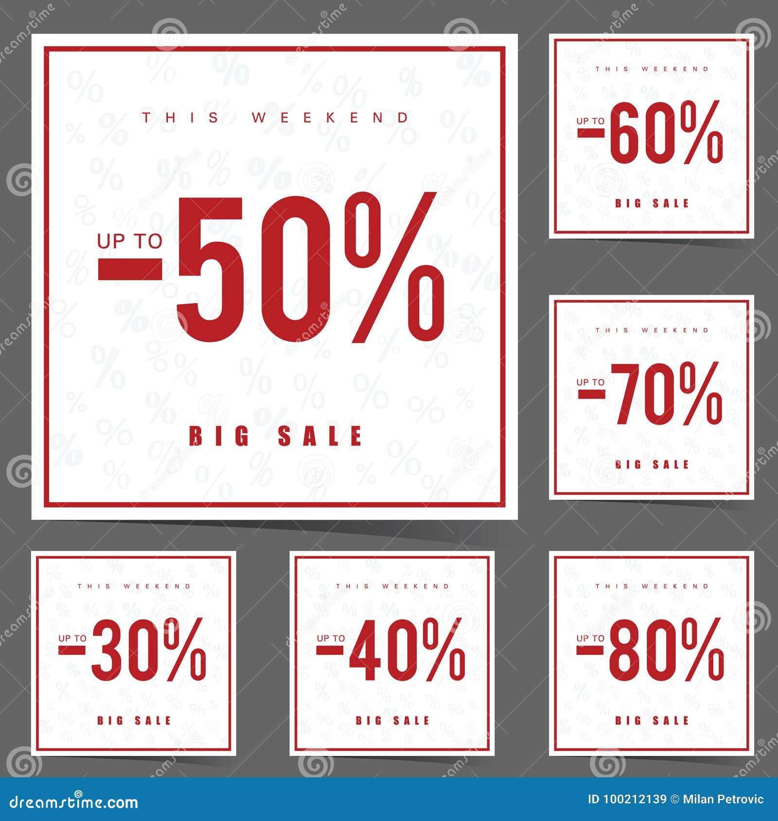 Sale Poster this Weekend in White Illustration Stock Vector ...