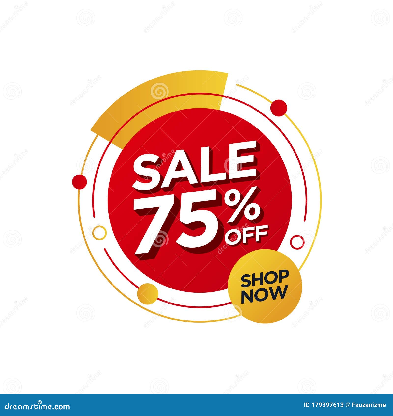 Sale Promotion Badge 75 Off Stock Vector - Illustration of business ...