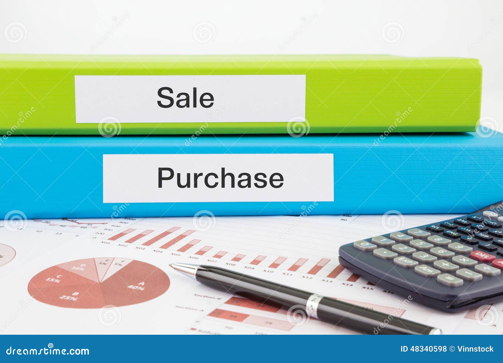 Sale and Purchase Documents with Reports Stock Photo - Image of ...