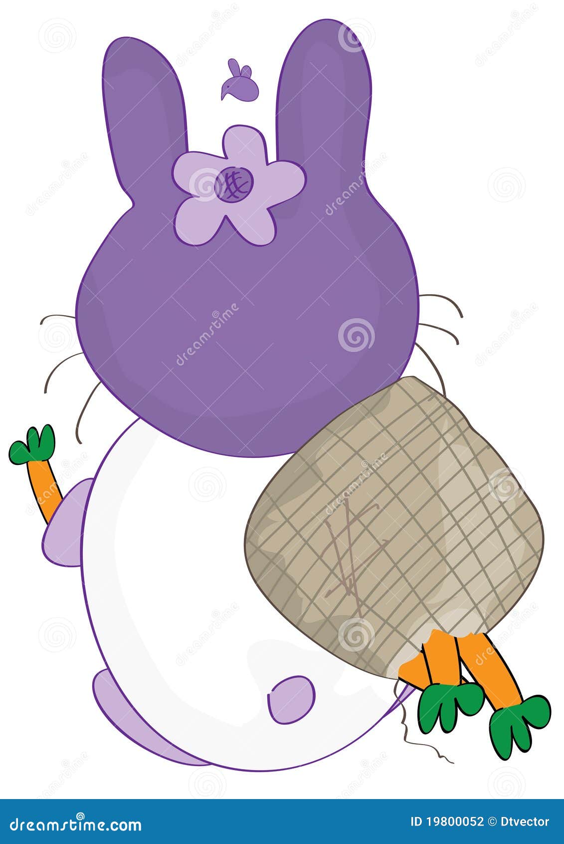 Good Bye Rabbit_eps stock vector. Illustration of carrot - 19800052