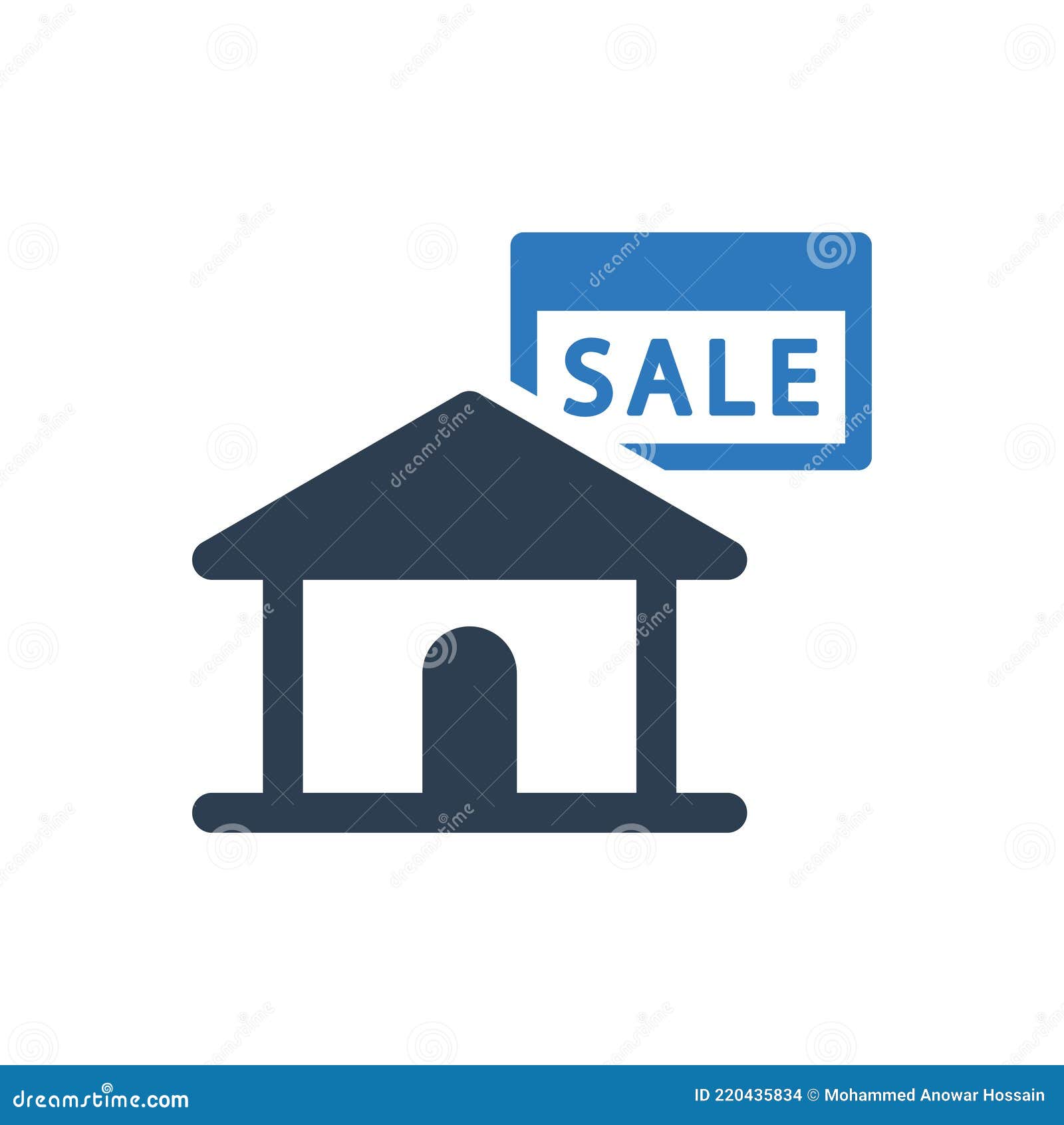 For sale real estate icon stock vector. Illustration of sold - 220435834