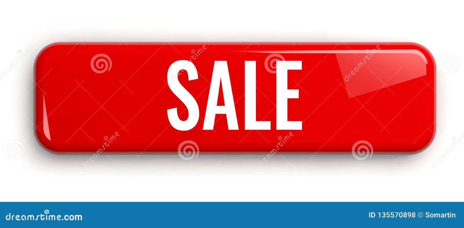 Sale Red Button Isolated on White Stock Illustration - Illustration of ...