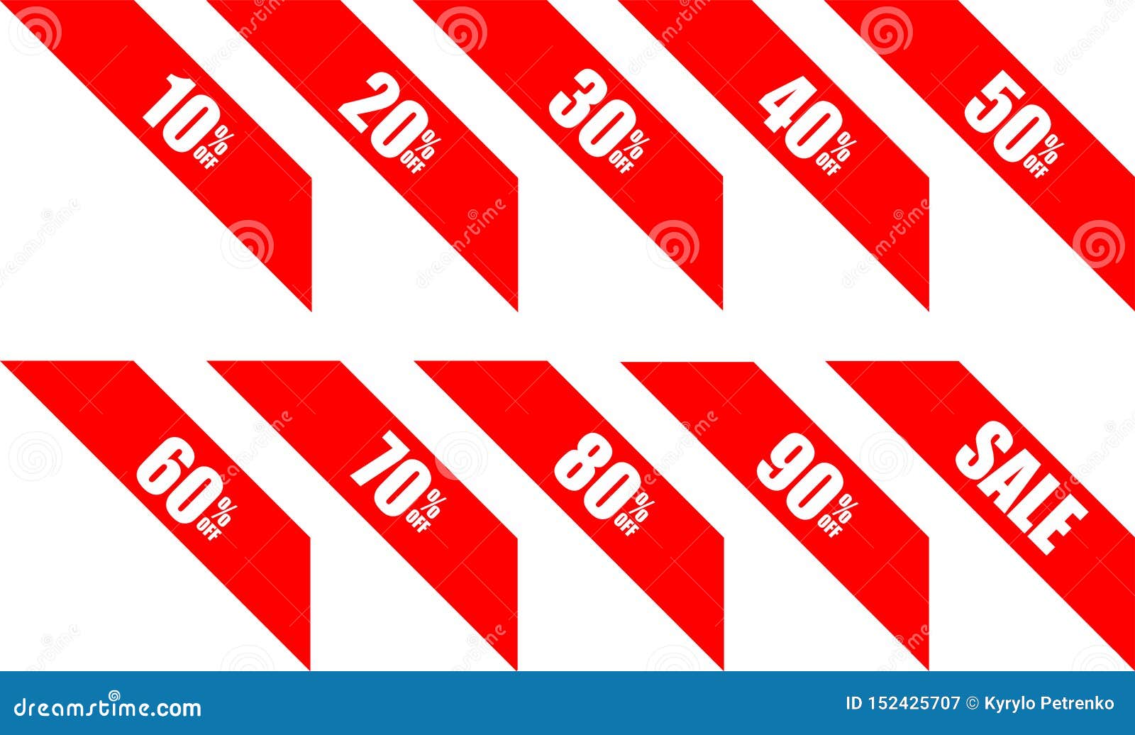 Sale Red Ribbons for Corner of Banner Stock Vector - Illustration of ...
