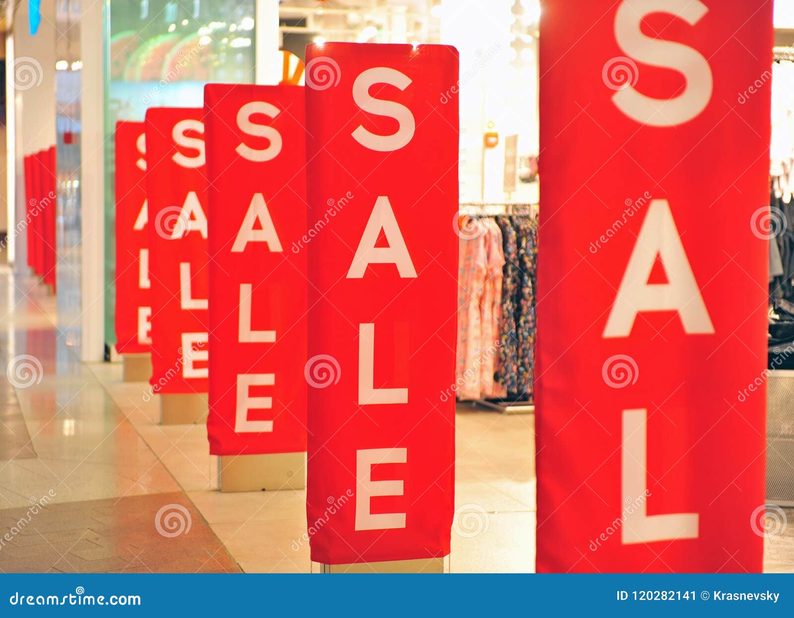 Sale red signs at store stock image. Image of signs - 120282141