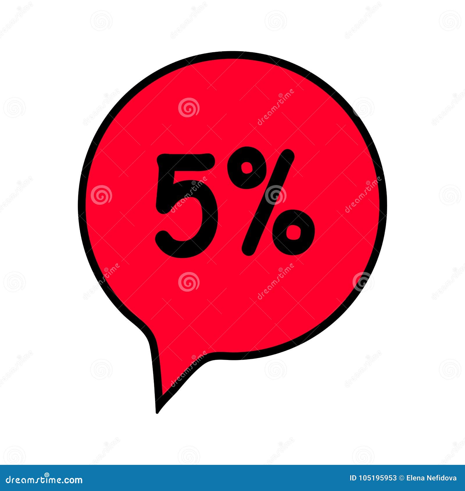 5 off discount stock vector. Illustration of percent - 105195953