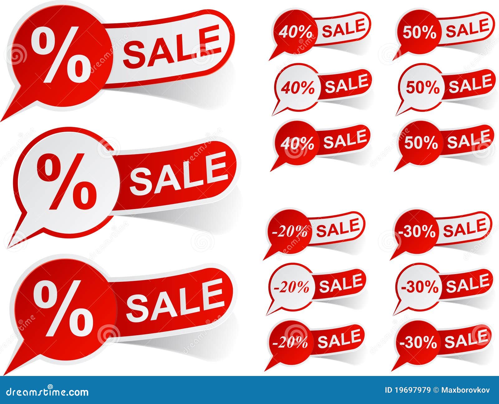 SALE red tags. stock vector. Illustration of discount - 19697979