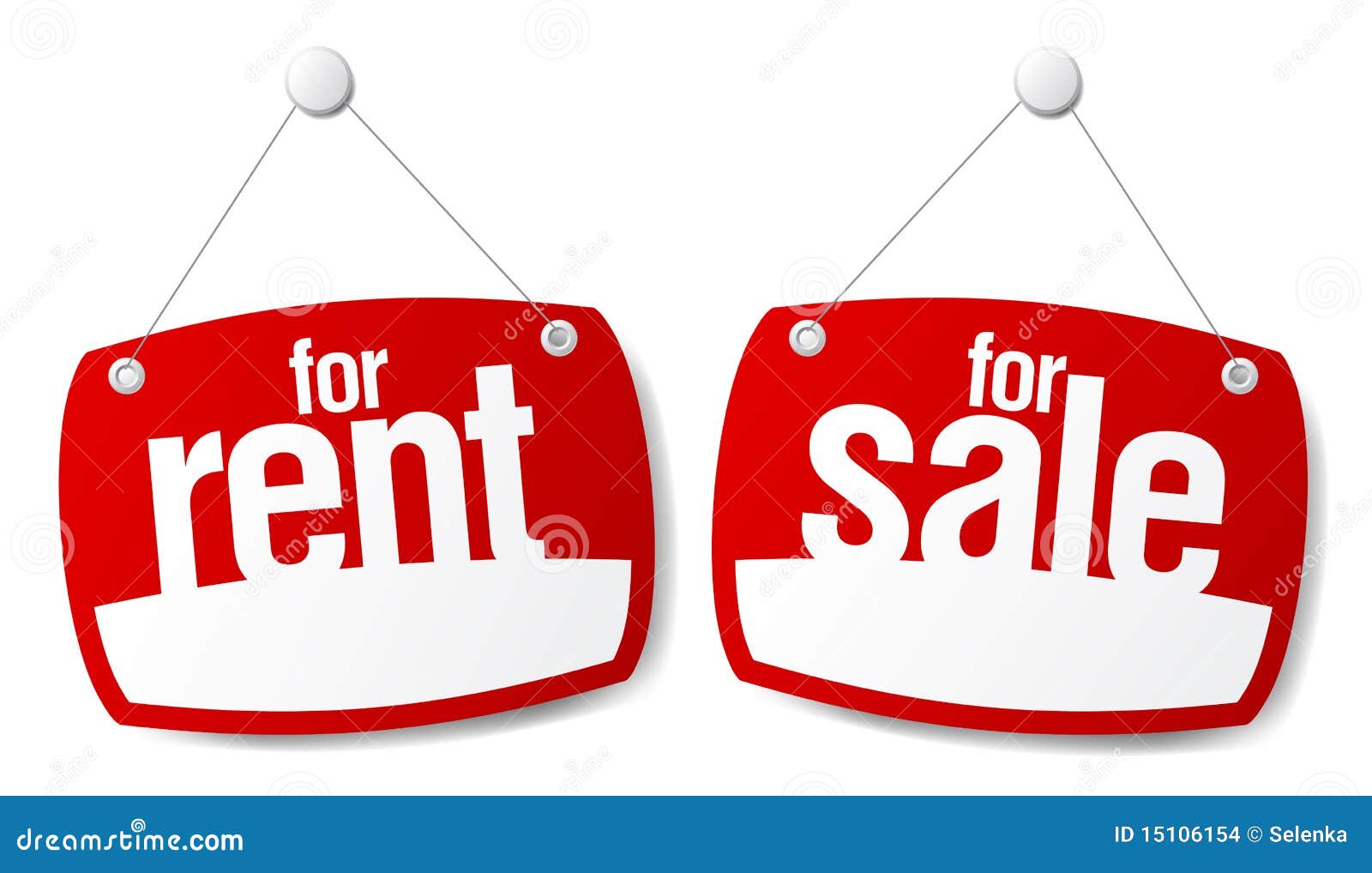 Sale and Rent Signs stock vector. Illustration of clipart - 15106154