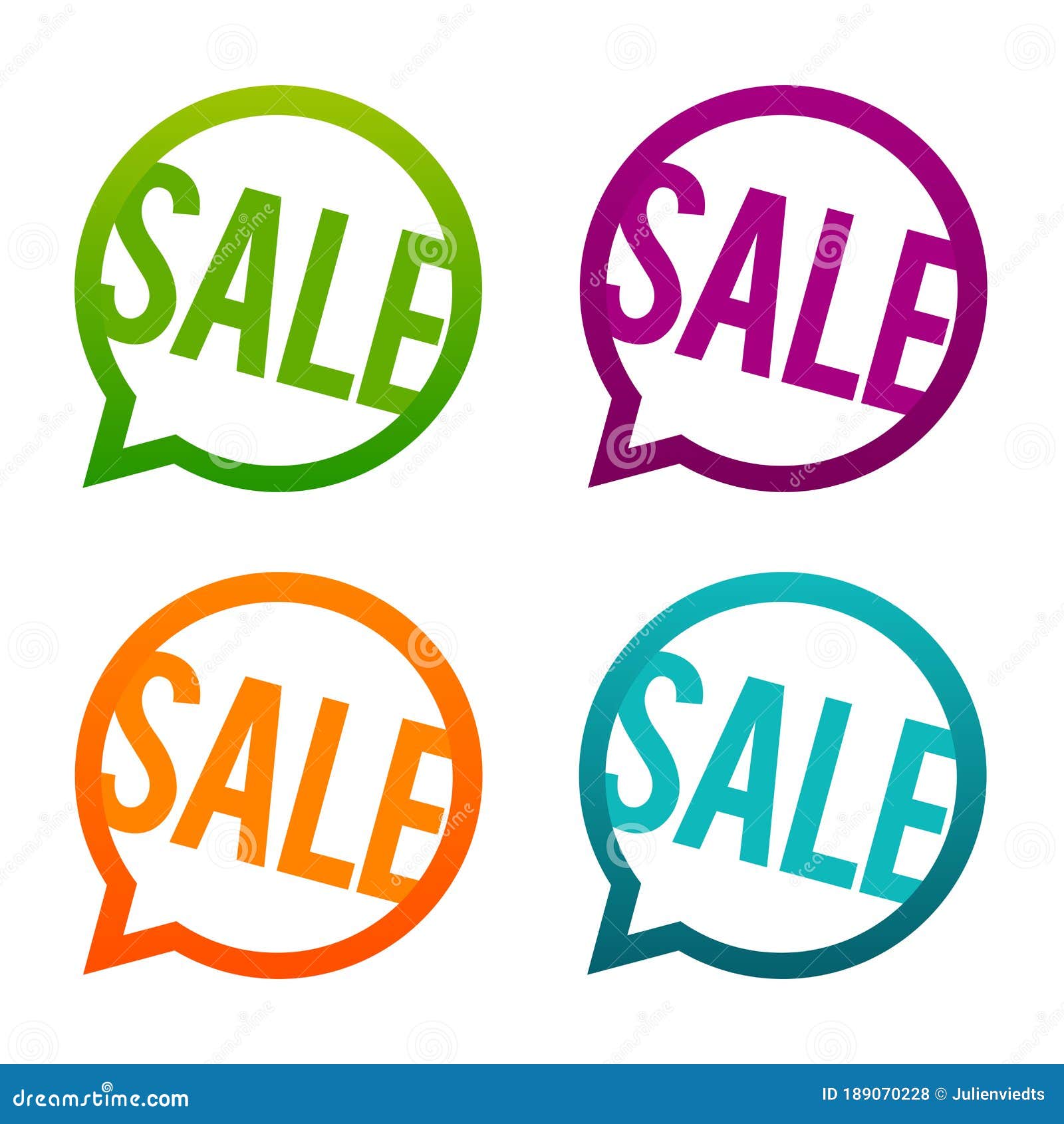 Sale Round Buttons on White Background Stock Illustration ...