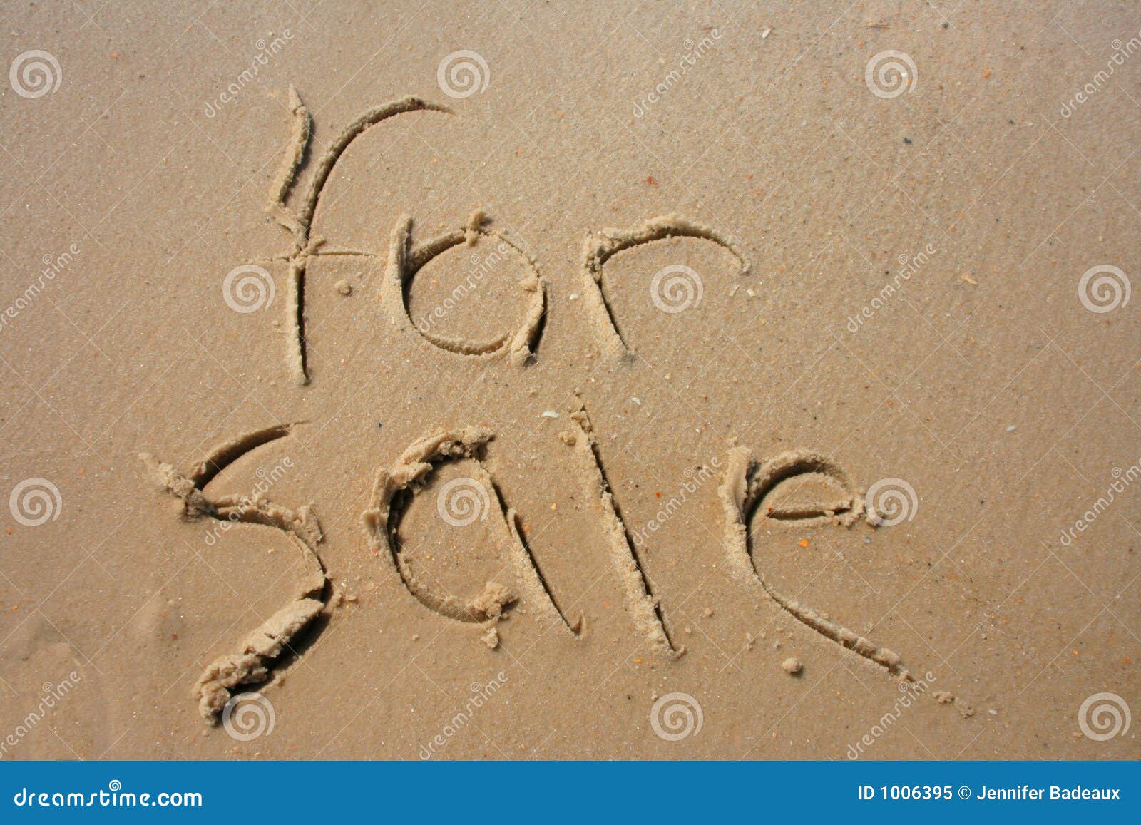 For Sale in sand stock image. Image of word, california - 1006395
