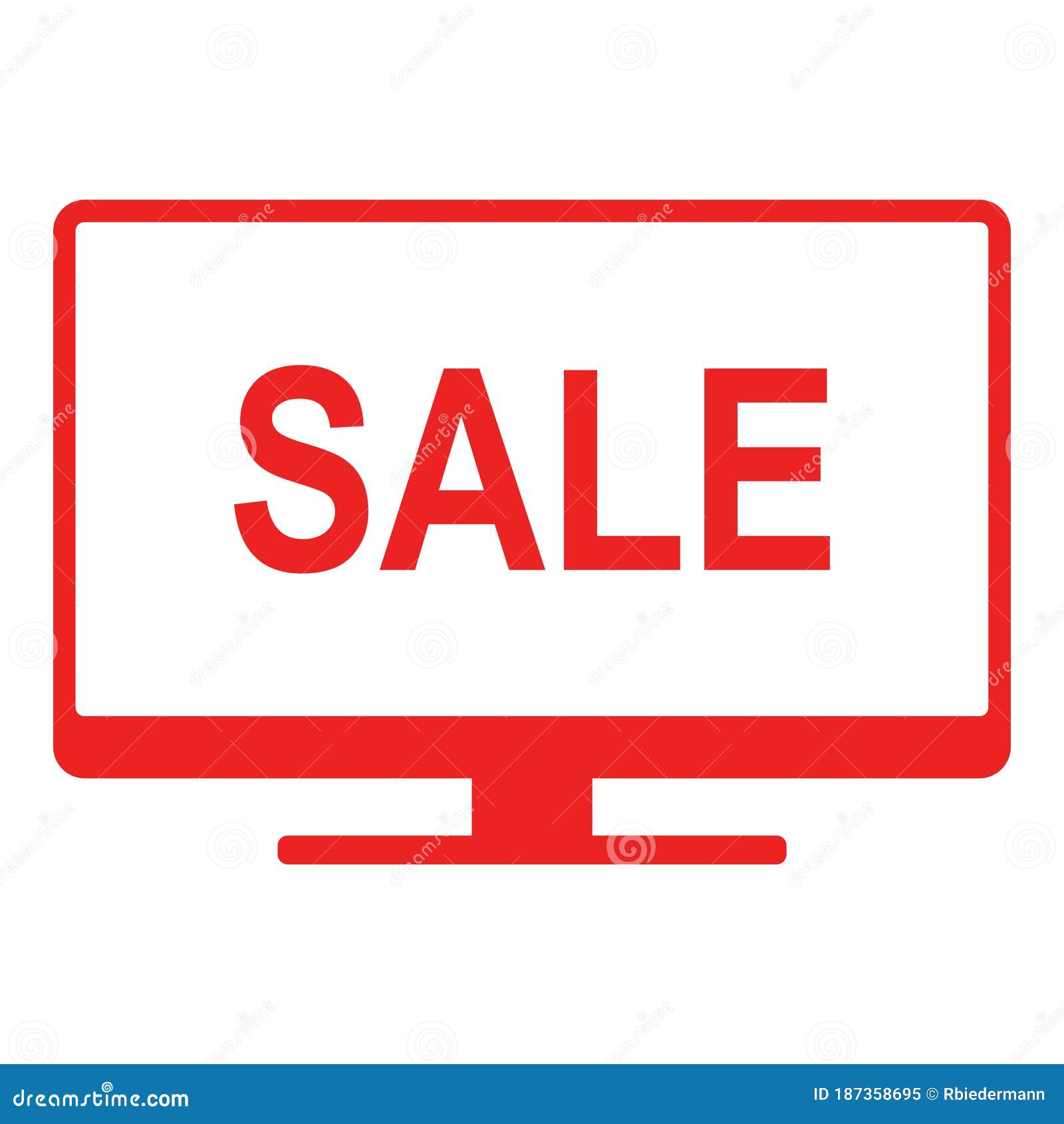 Sale and screen stock vector. Illustration of icon, symbol - 187358695