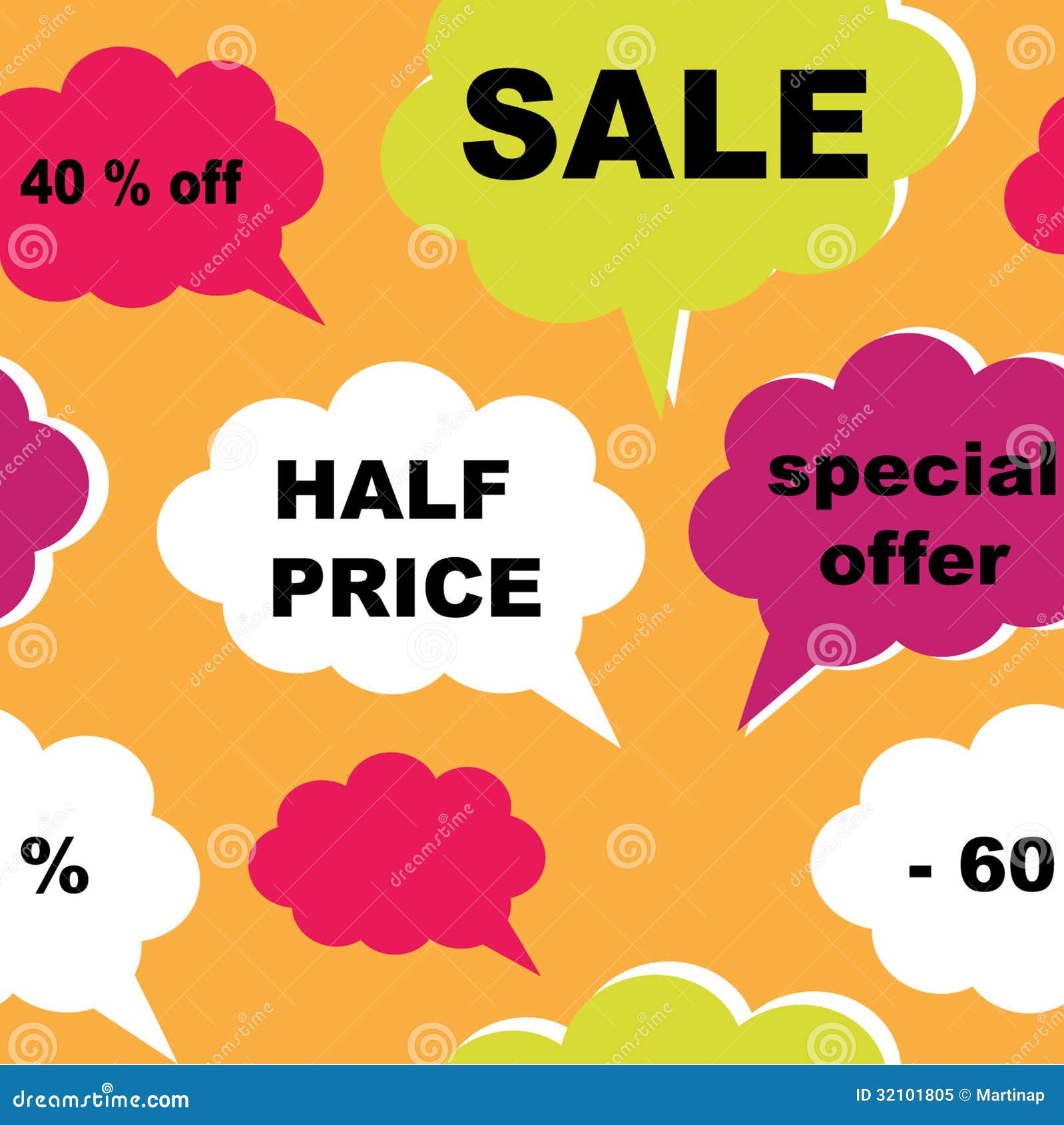 Sale seamless pattern stock vector. Illustration of cool - 32101805