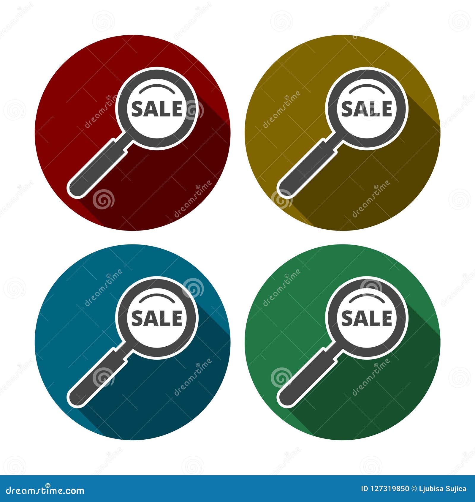 Sale Search Icon for Web and Mobile Stock Vector - Illustration of ...