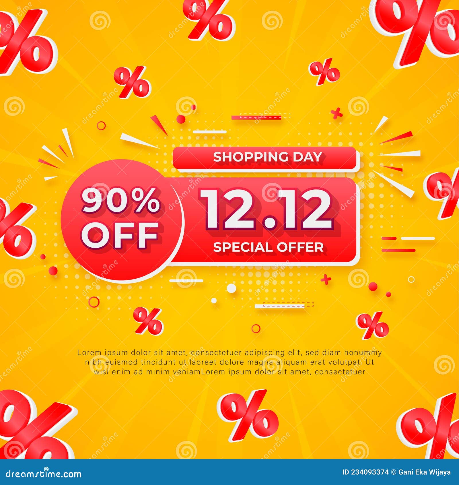 1212 Sale Day Banner or Background Template Stock Vector - Illustration ...