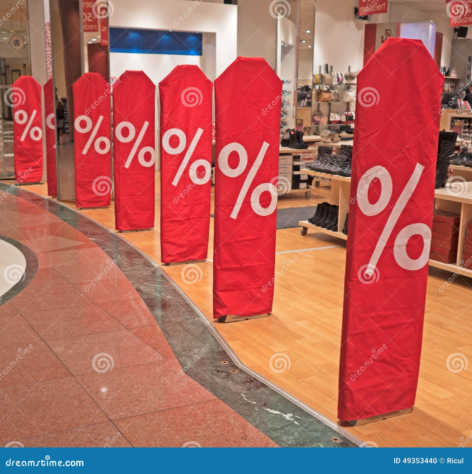 Sale in a shopping mall stock photo. Image of shopping - 49353440