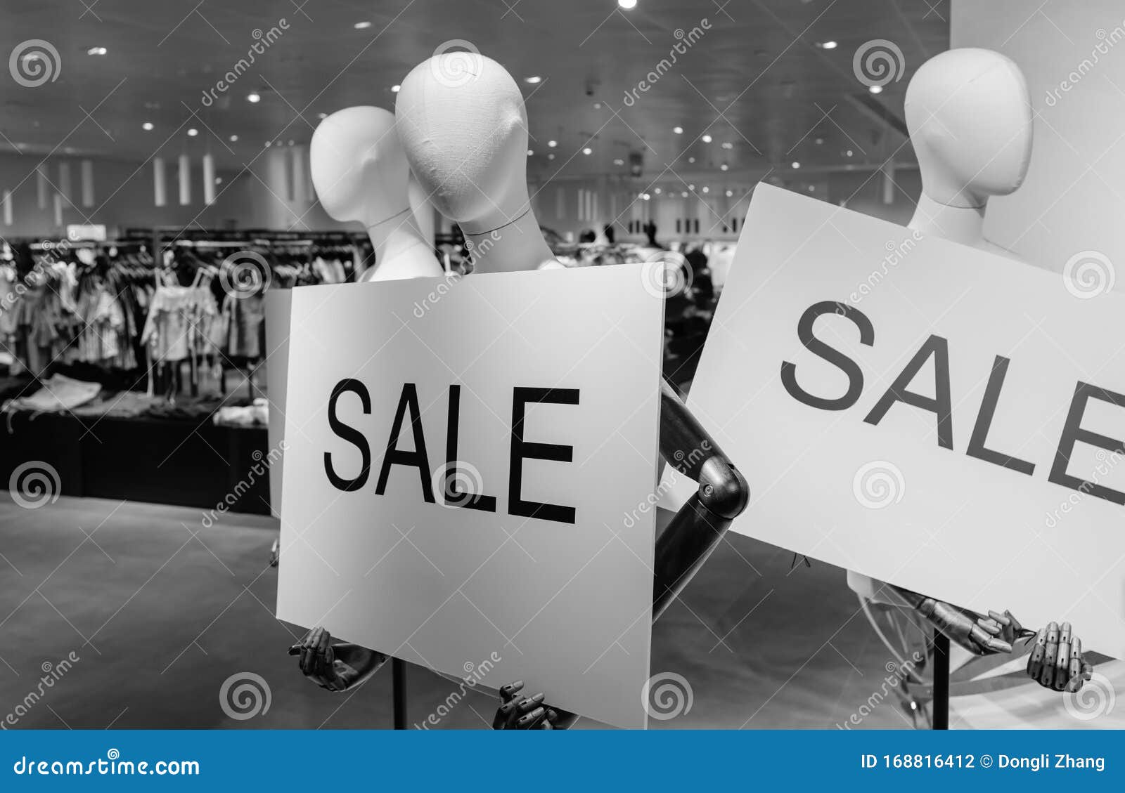 Sale Sign Board Display in Shopping Mall Stock Photo - Image of ...