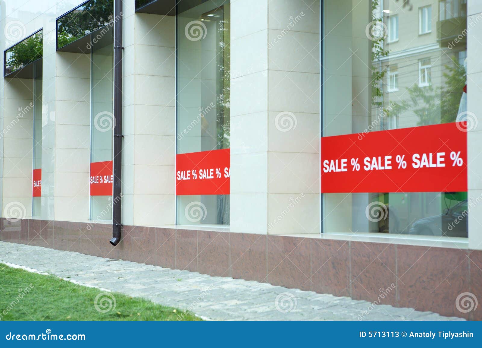 Sale sign on glass window stock image. Image of word, vibrant - 5713113