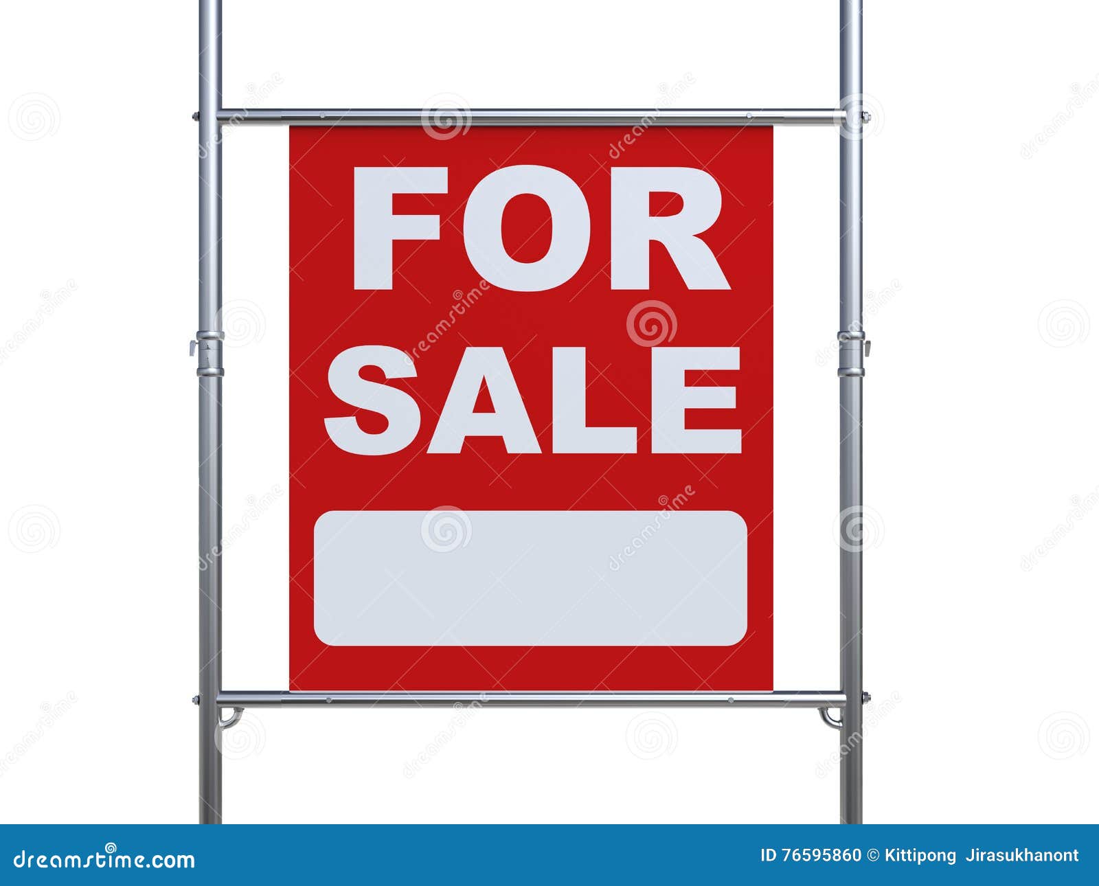 For Sale Sign Hanging with Metal Pipe Stock Photo - Image of canvas ...