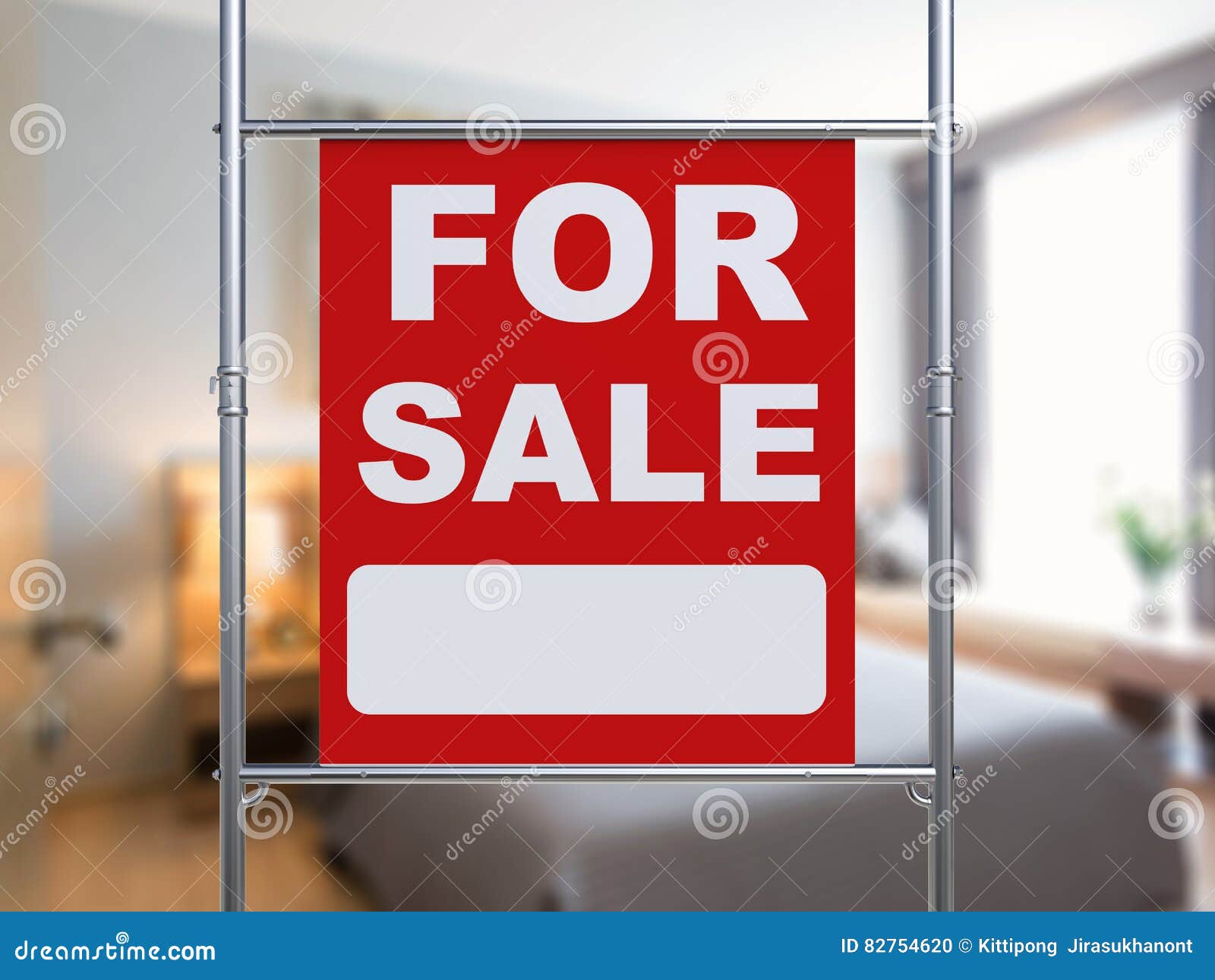 For Sale Sign Hanging with Metal Pipe Stock Illustration - Illustration ...