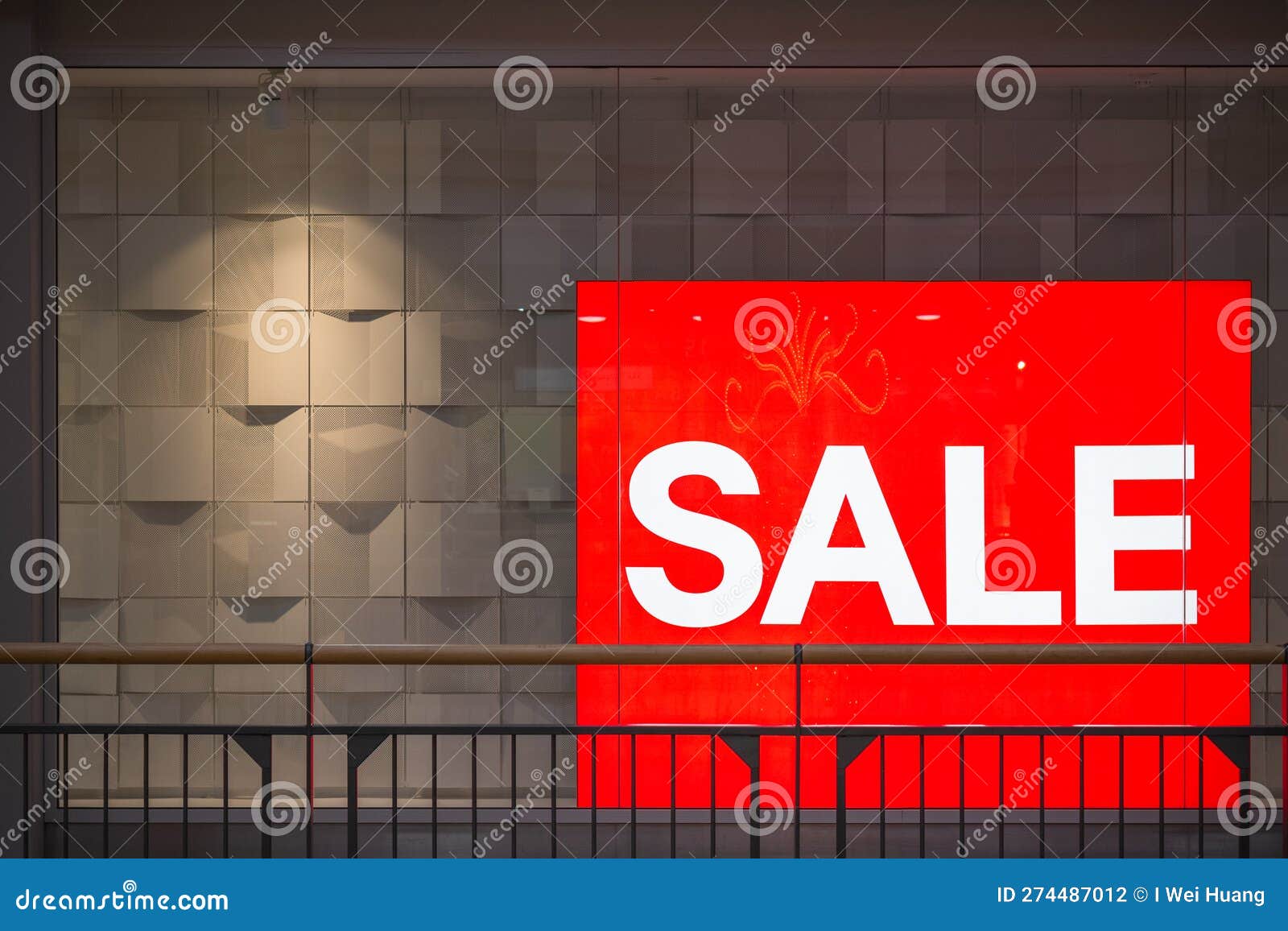 Big Red Sale Sign Displayed at a Shop Window Stock Photo - Image of ...