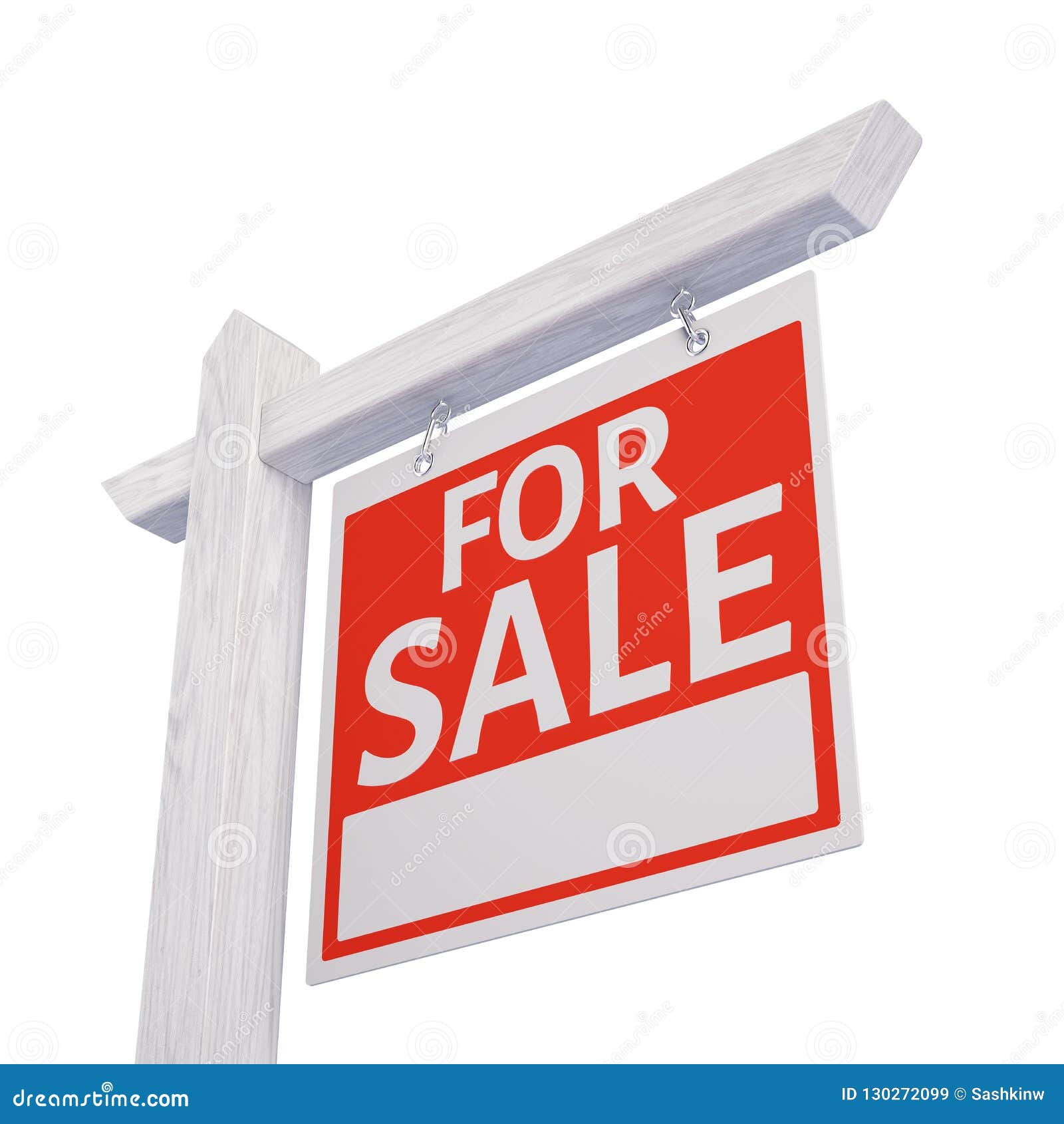 For Sale Sign Isolated on White Stock Illustration - Illustration of ...