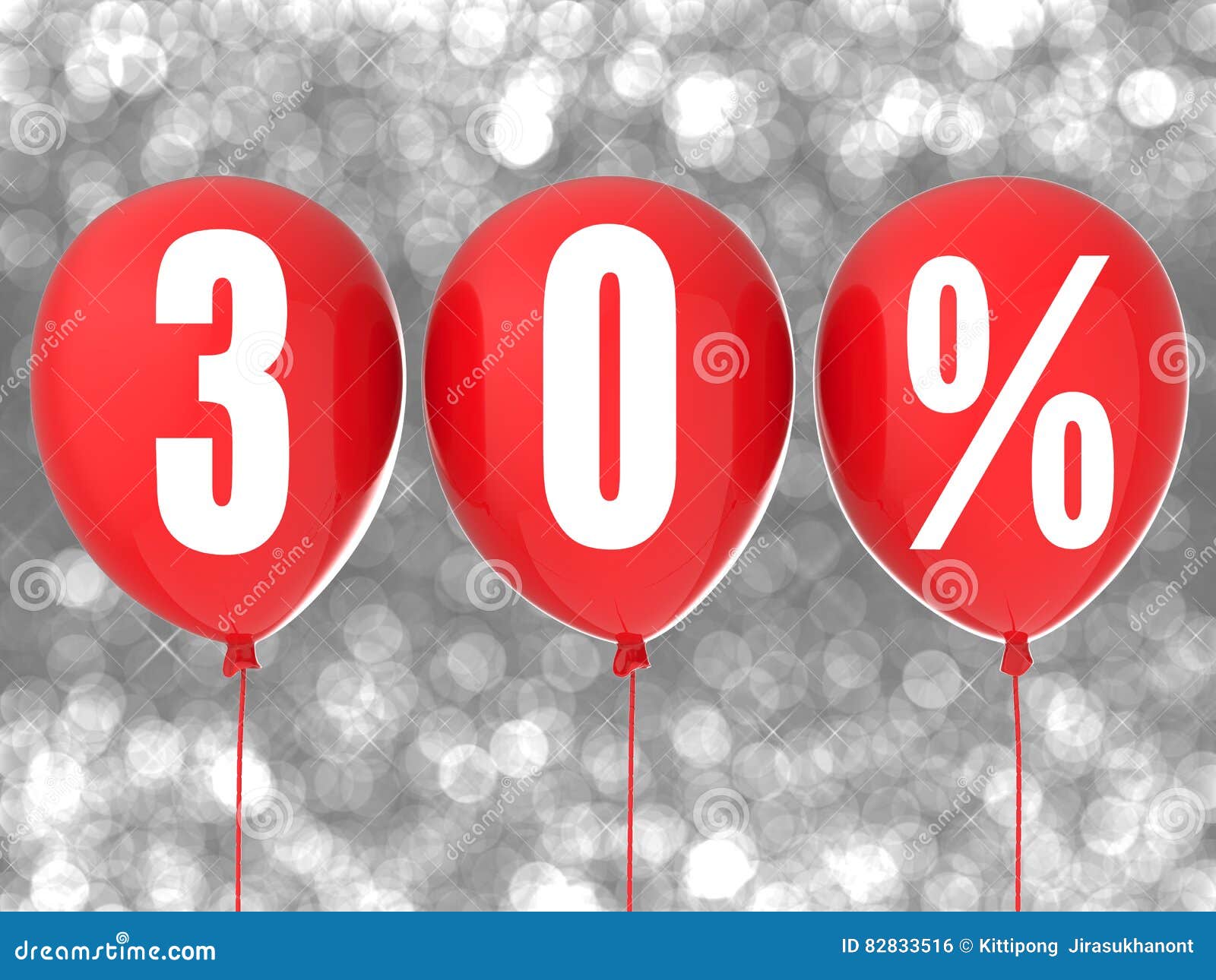 30 Sale Sign on Red Balloons Stock Photo - Image of marketing ...