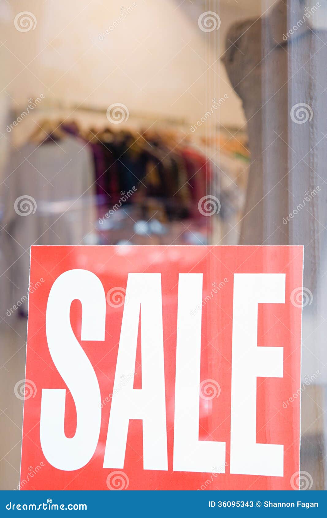 Sale sign in shop window stock image. Image of exterior - 36095343