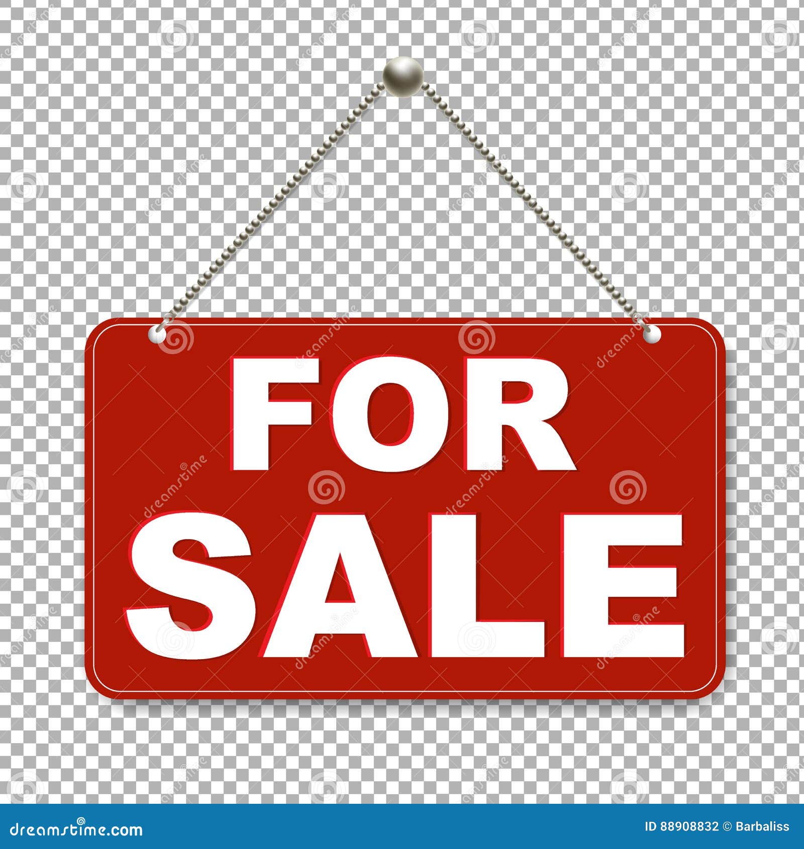 For Sale Sign with Transparent Background Stock Vector - Illustration ...