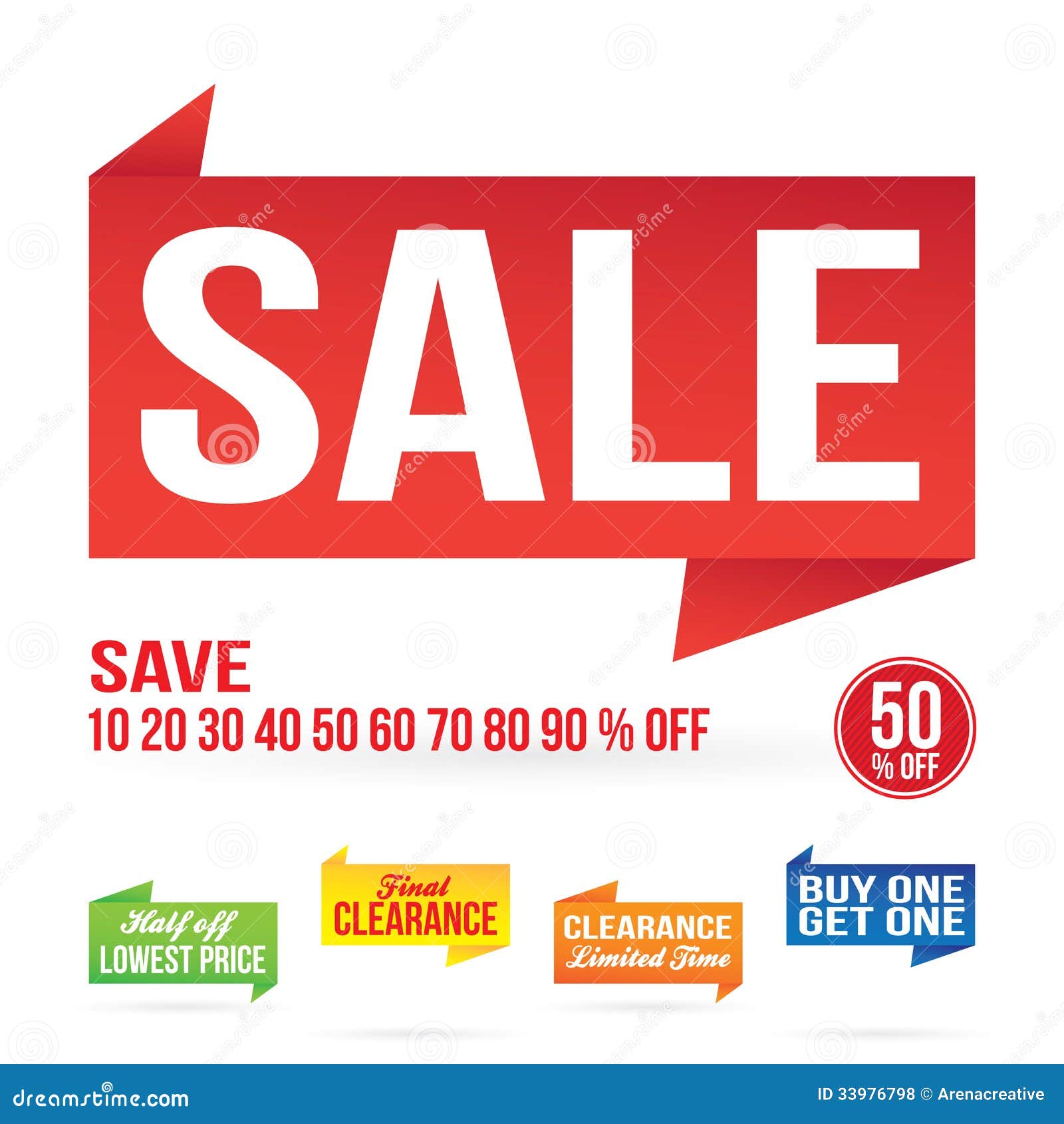 Sale Signage Elements stock vector. Illustration of limited - 33976798