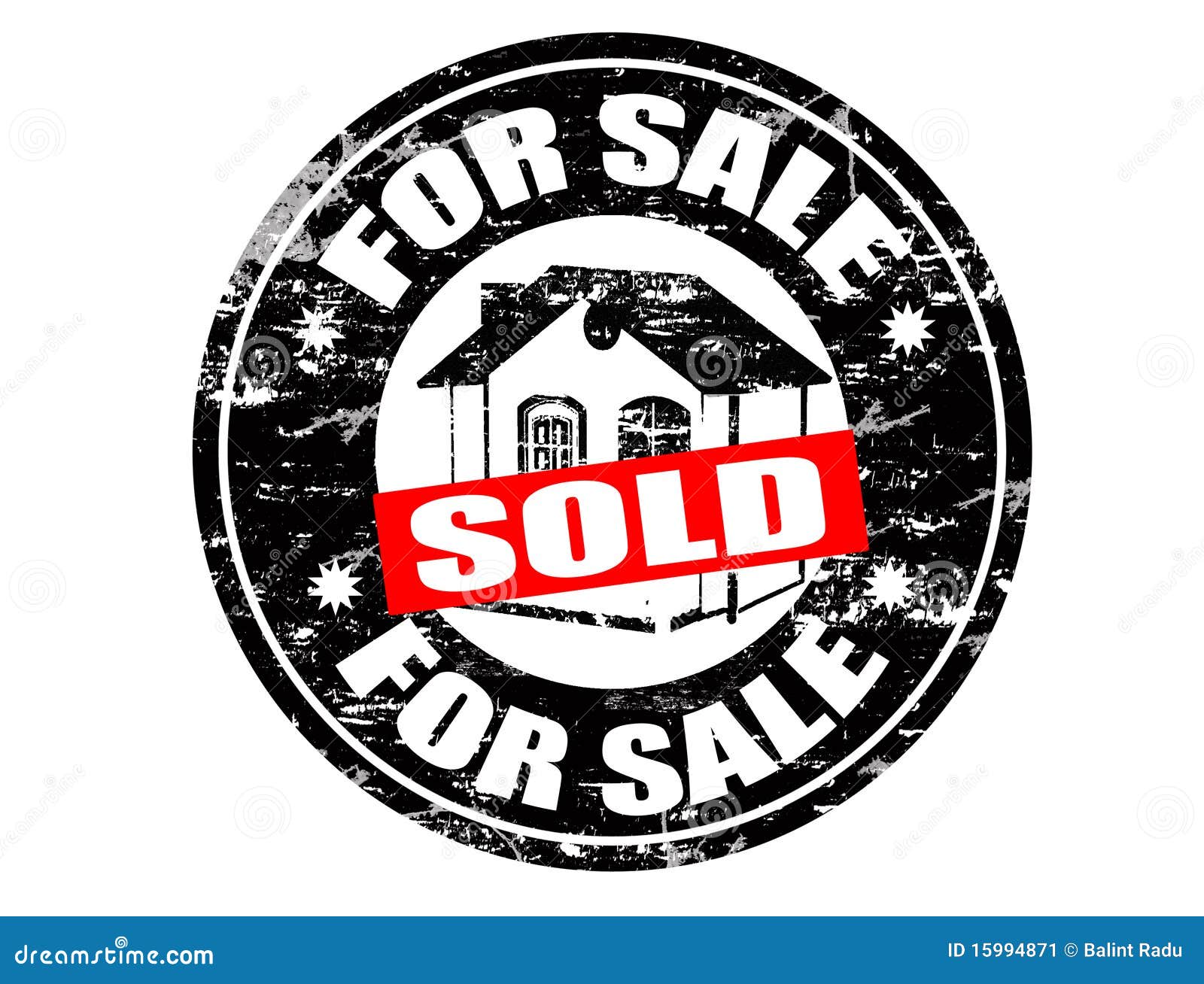 For sale / sold stamp stock illustration. Illustration of notification ...