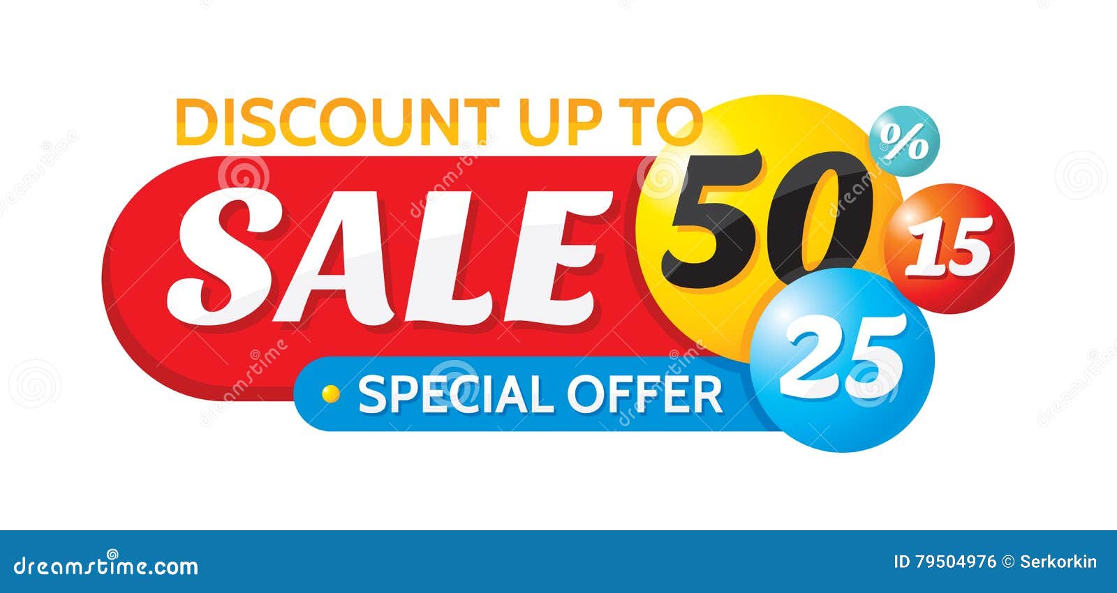 Sale Special Offer Creative Horizontal Vector Banner. Discount Concept ...