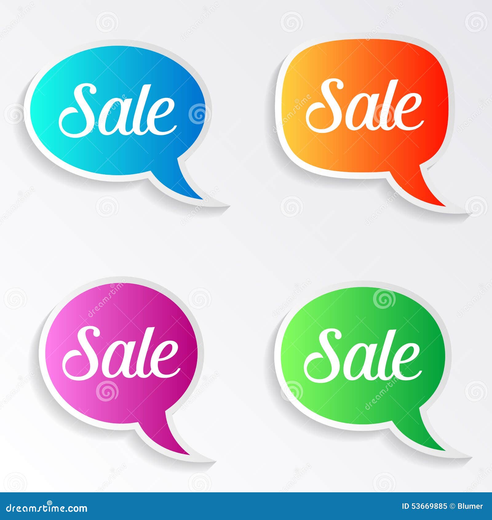Sale speech bubbles stock vector. Illustration of clearance - 53669885