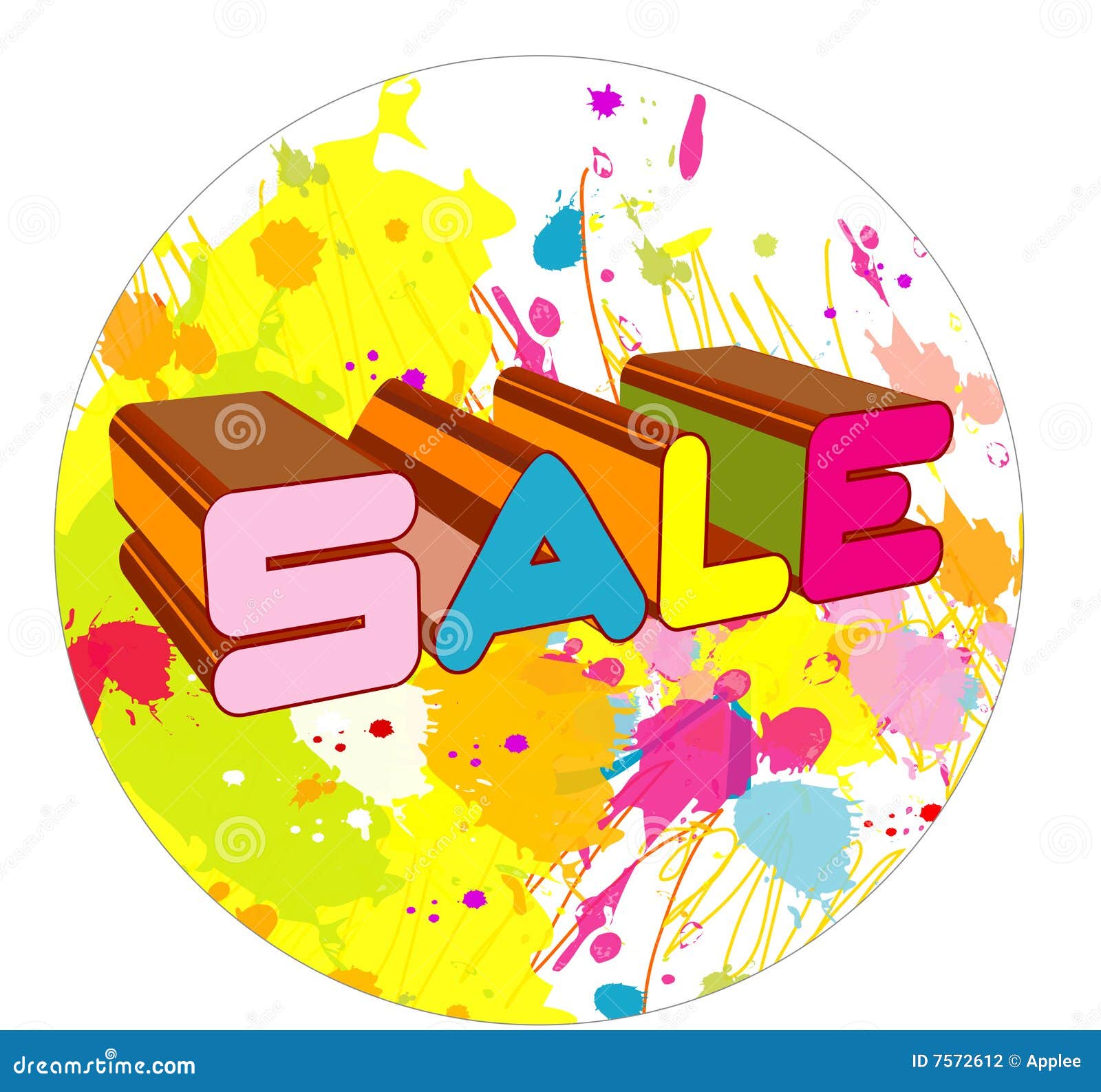 Sale splash stock vector. Illustration of flags, deal - 7572612