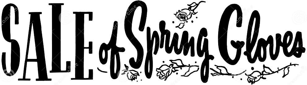Sale of Spring Gloves stock vector. Illustration of headers - 42095644