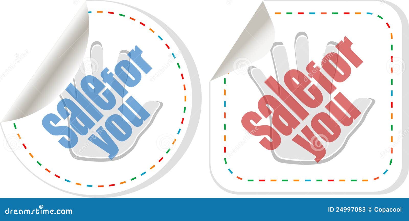 Sale Sticker Set with Hands Stock Vector - Illustration of holding ...