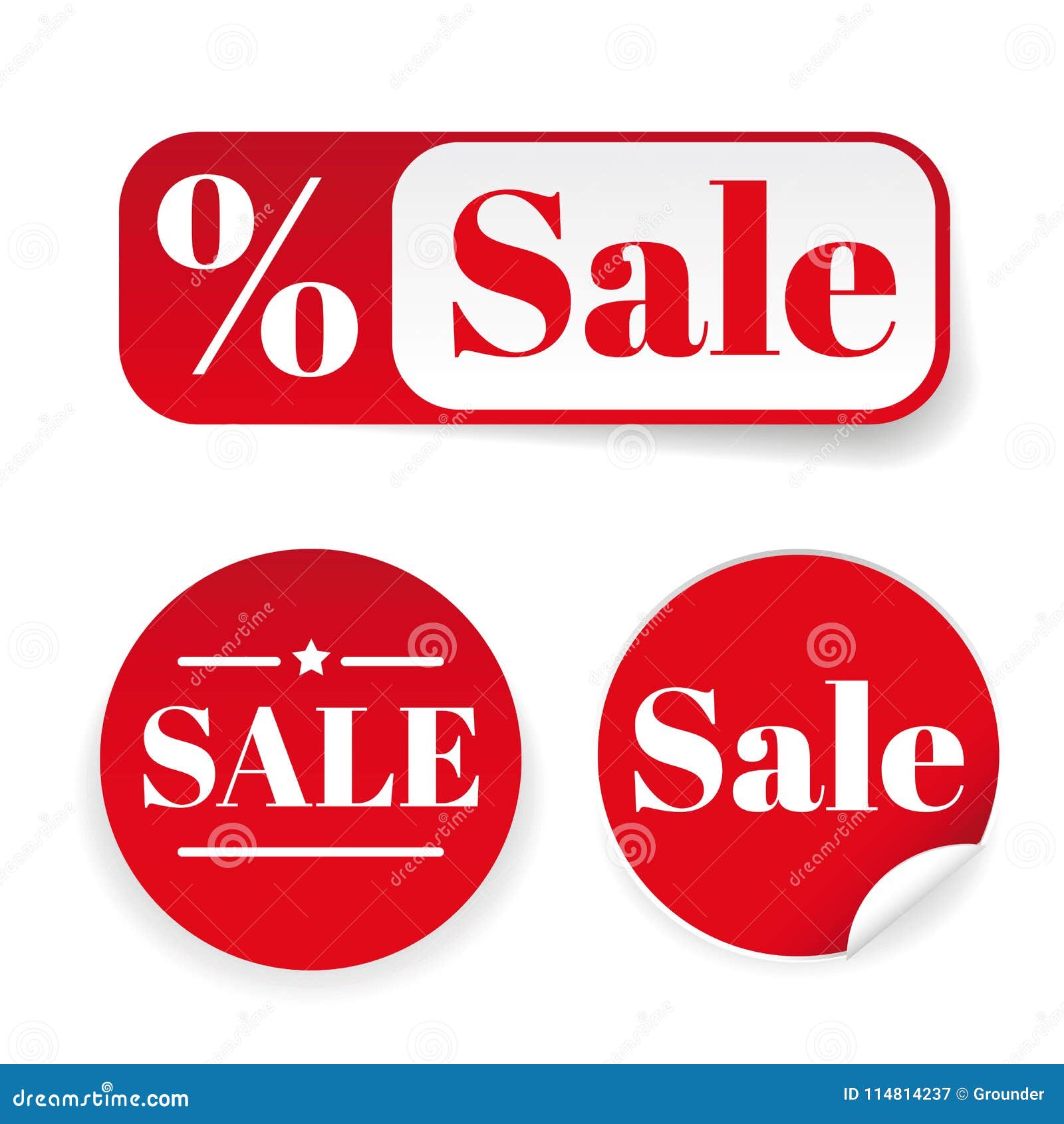 Sale sticker set label stock vector. Illustration of paper - 114814237