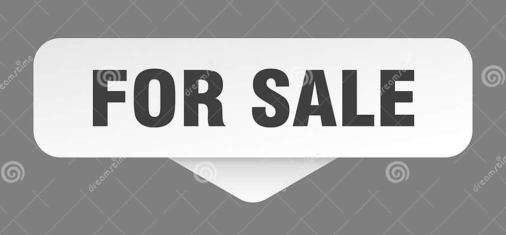 For Sale Sticker. for Sale Sign Isolated on Gray Background Stock ...