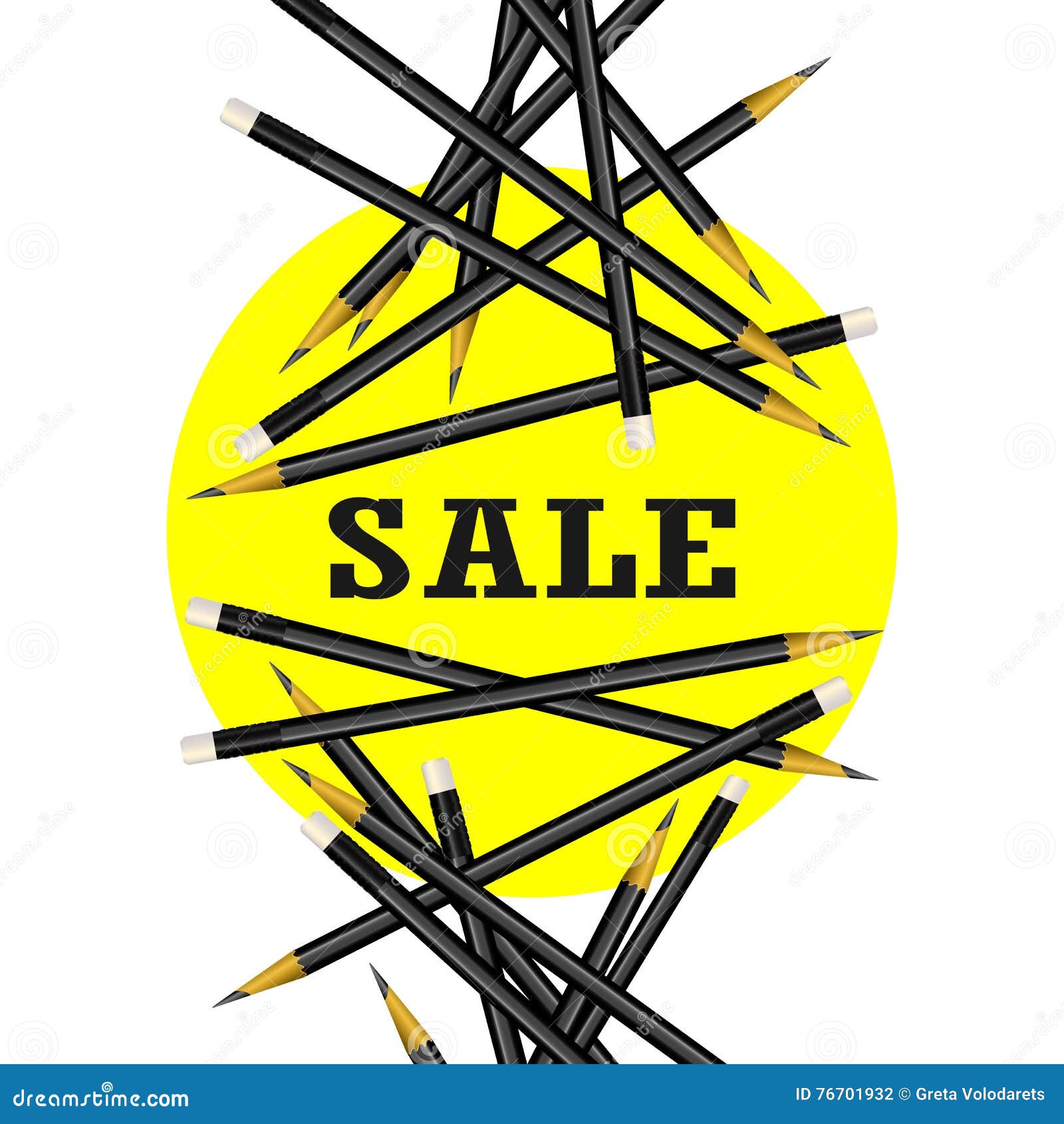 Sale Sticker. Yellow Background Stock Vector - Illustration of ...