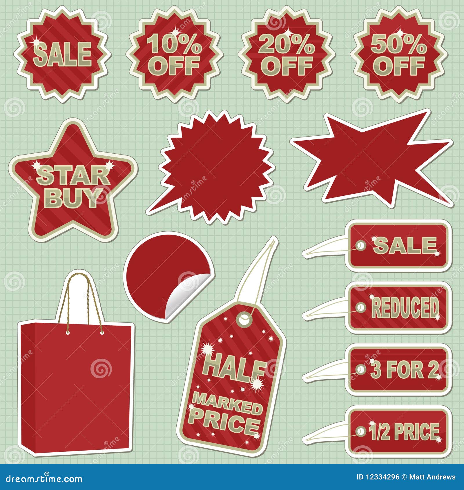 Sale stickers stock vector. Illustration of copy, promotion - 12334296