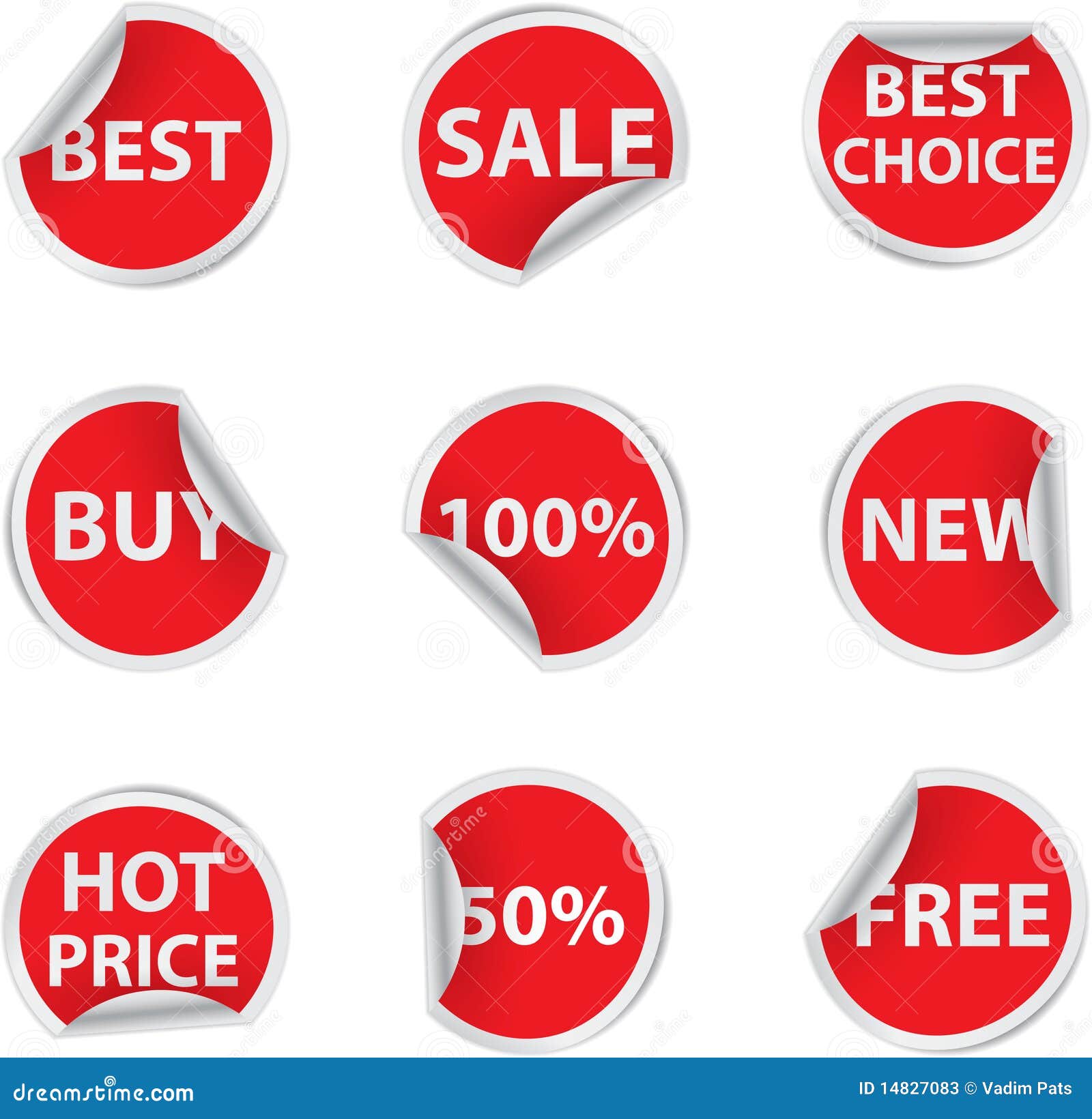 Sale stickers stock vector. Illustration of percentage - 14827083