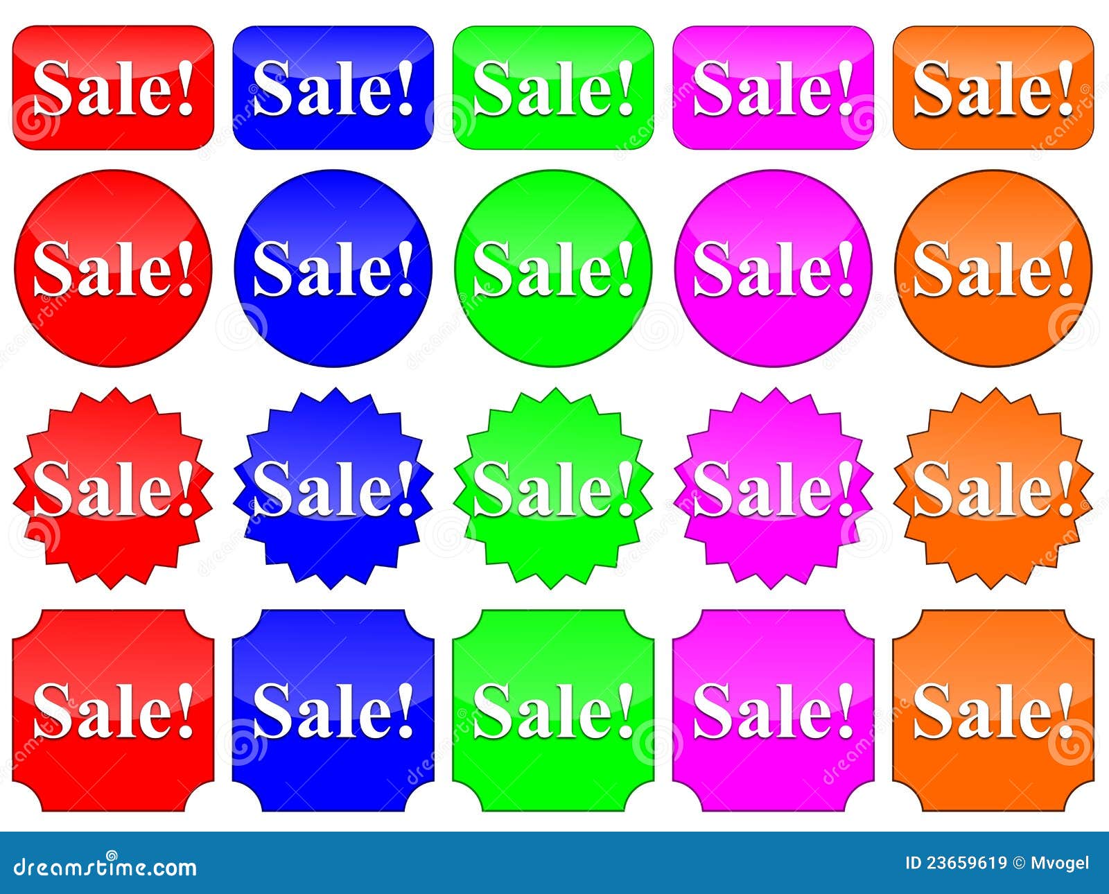 Sale Stickers stock illustration. Illustration of blank - 23659619