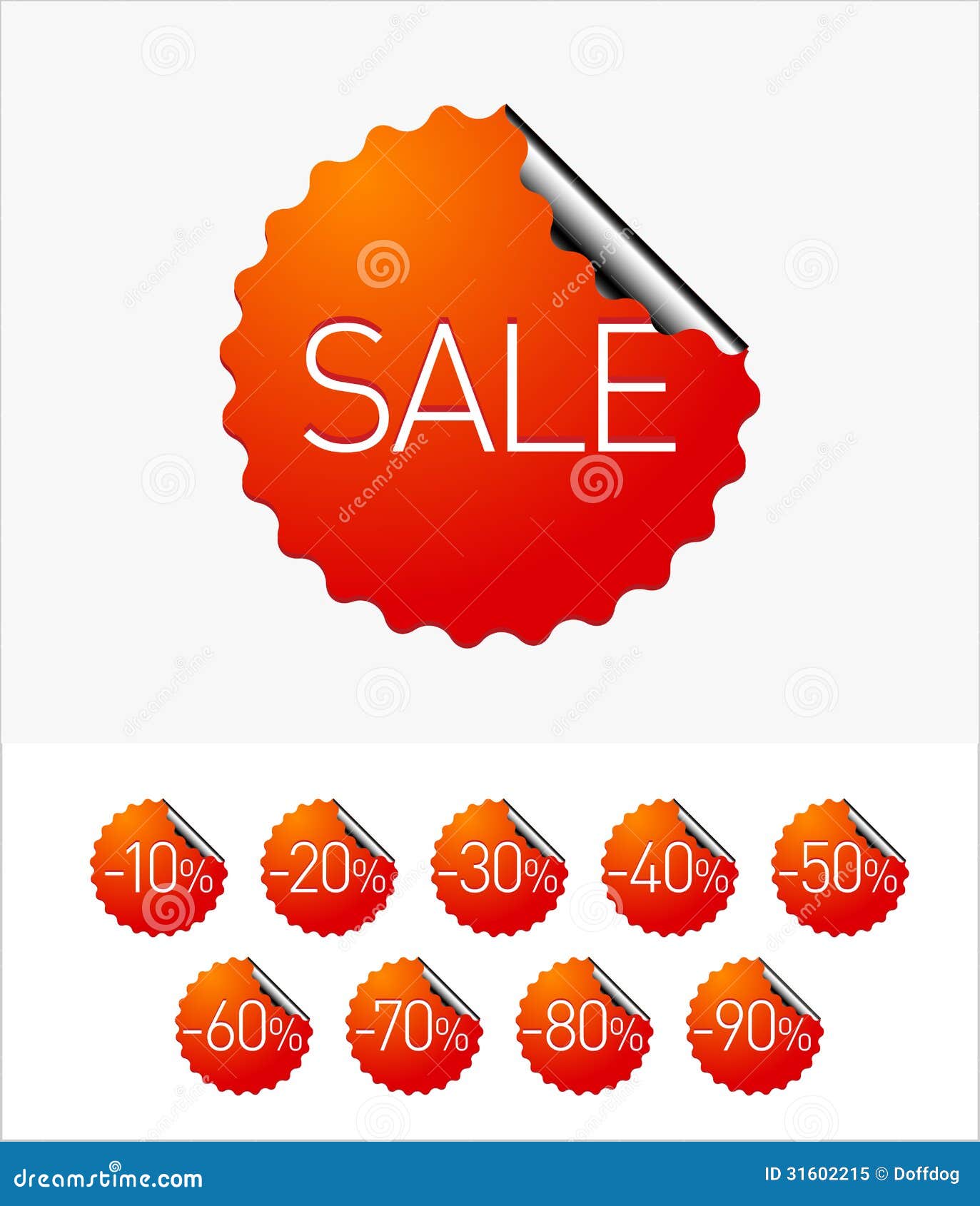 Sale stickers stock vector. Illustration of advertising - 31602215