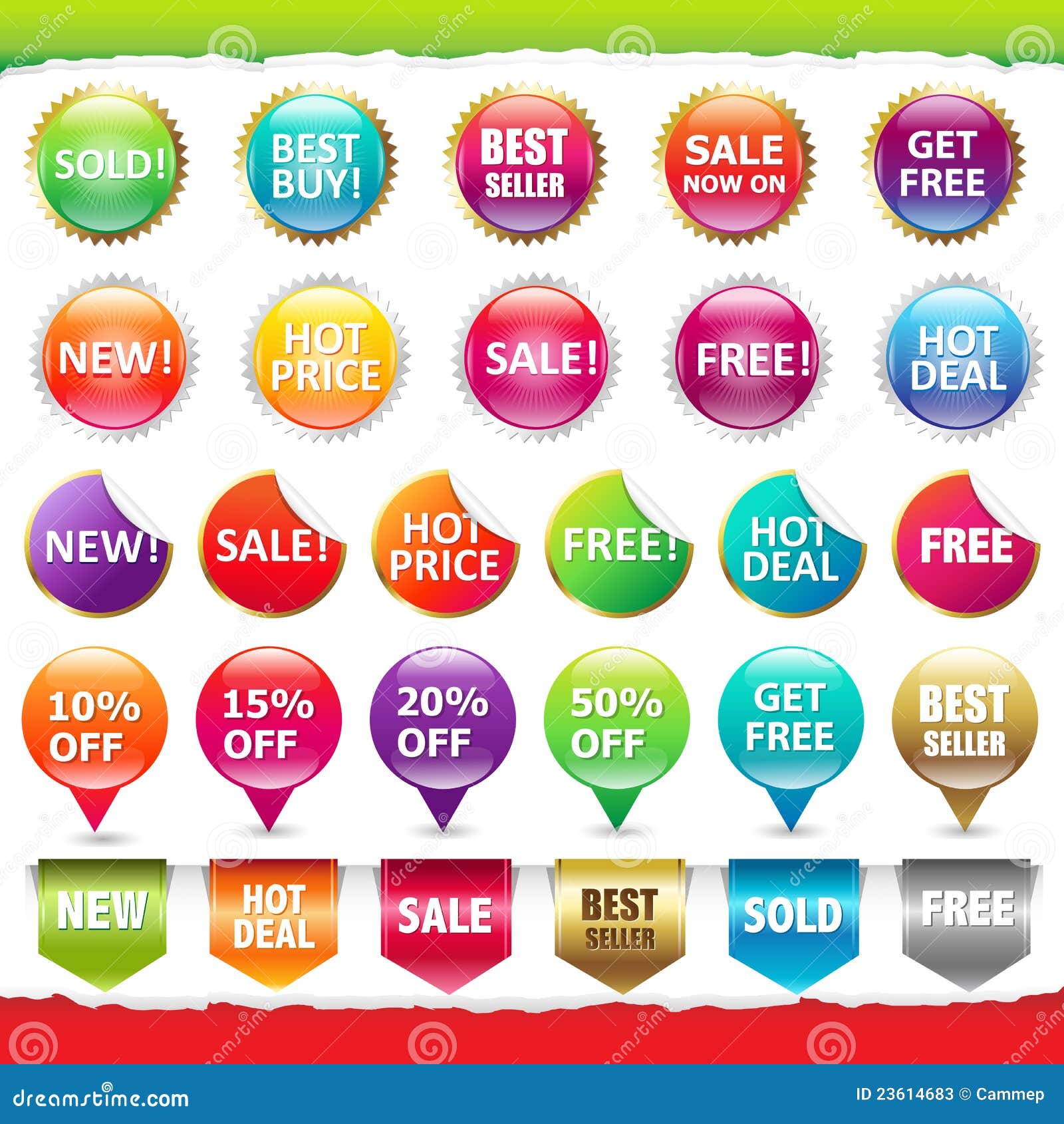 Sale Stickers and Labels stock vector. Illustration of sign - 23614683